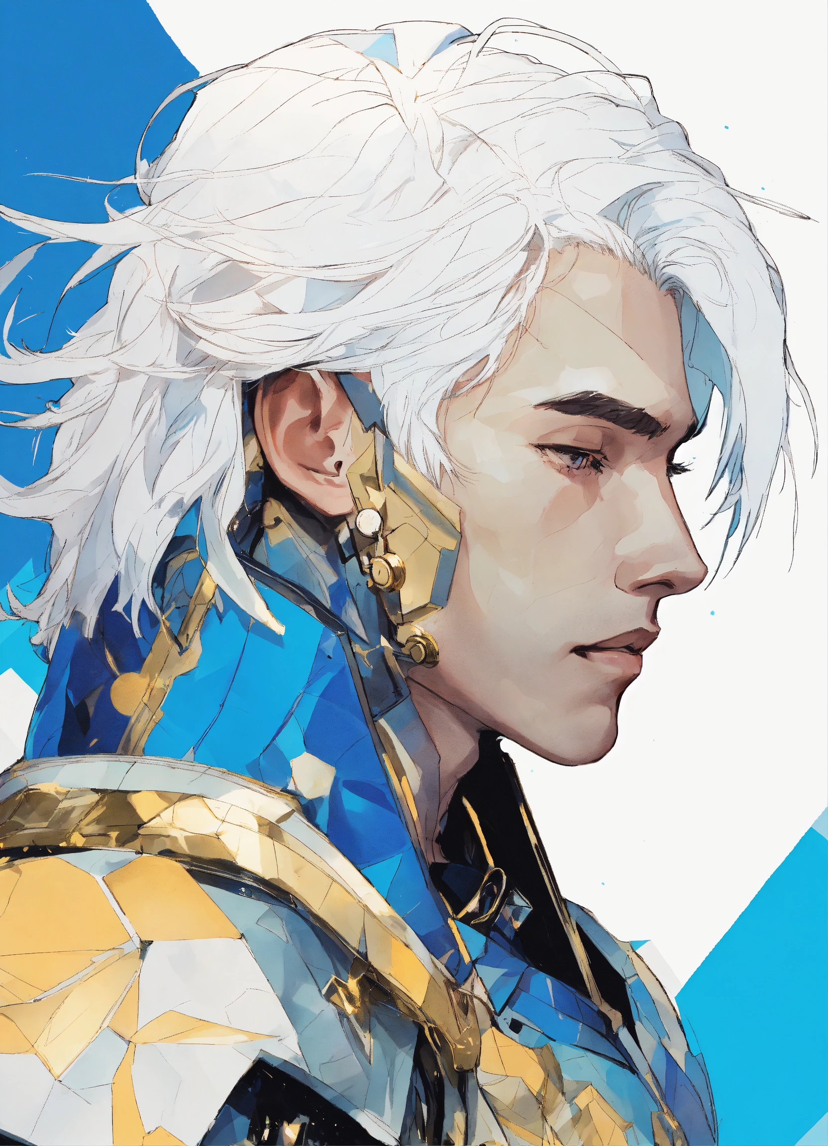 Lexica - Fantasy defiant skinny male scifi knight, blue skin, long ...