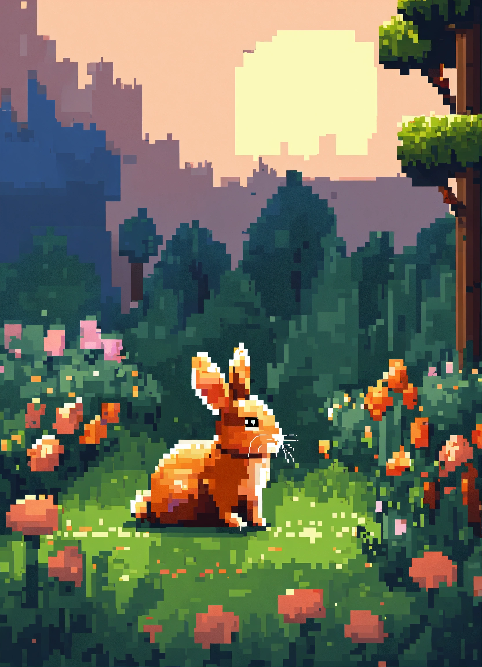 Lexica - Hello, bunny. He hops in the garden, finding a warm burrow to ...