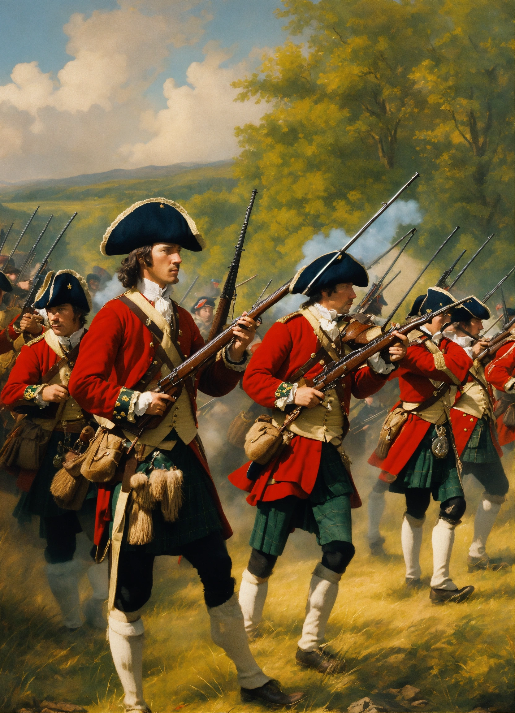 Lexica - Scottish clansmen fighting in a battlefield using flintlock ...