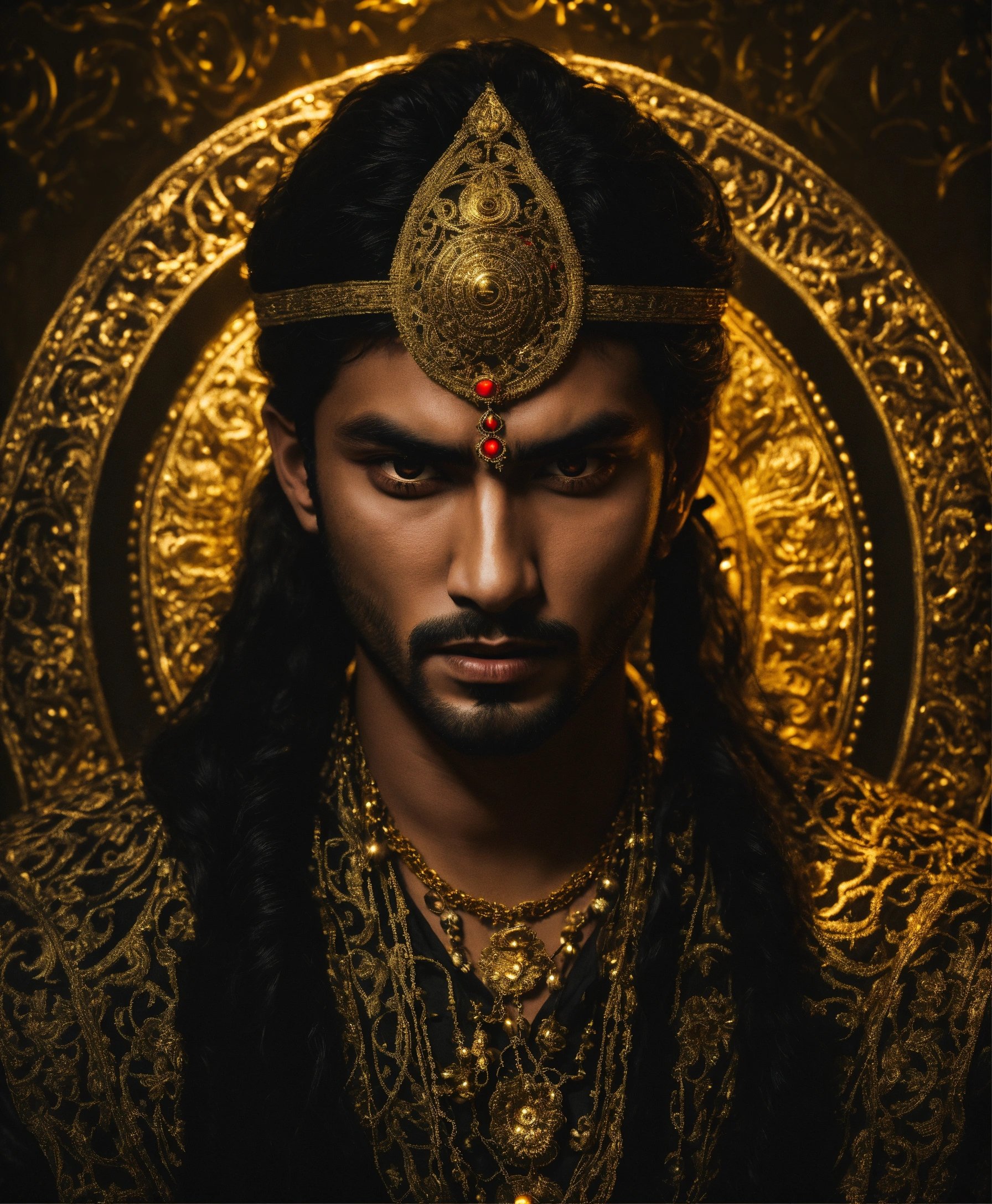 Lexica - Dark, mysterious and dramatic headshot of a young handsome ...