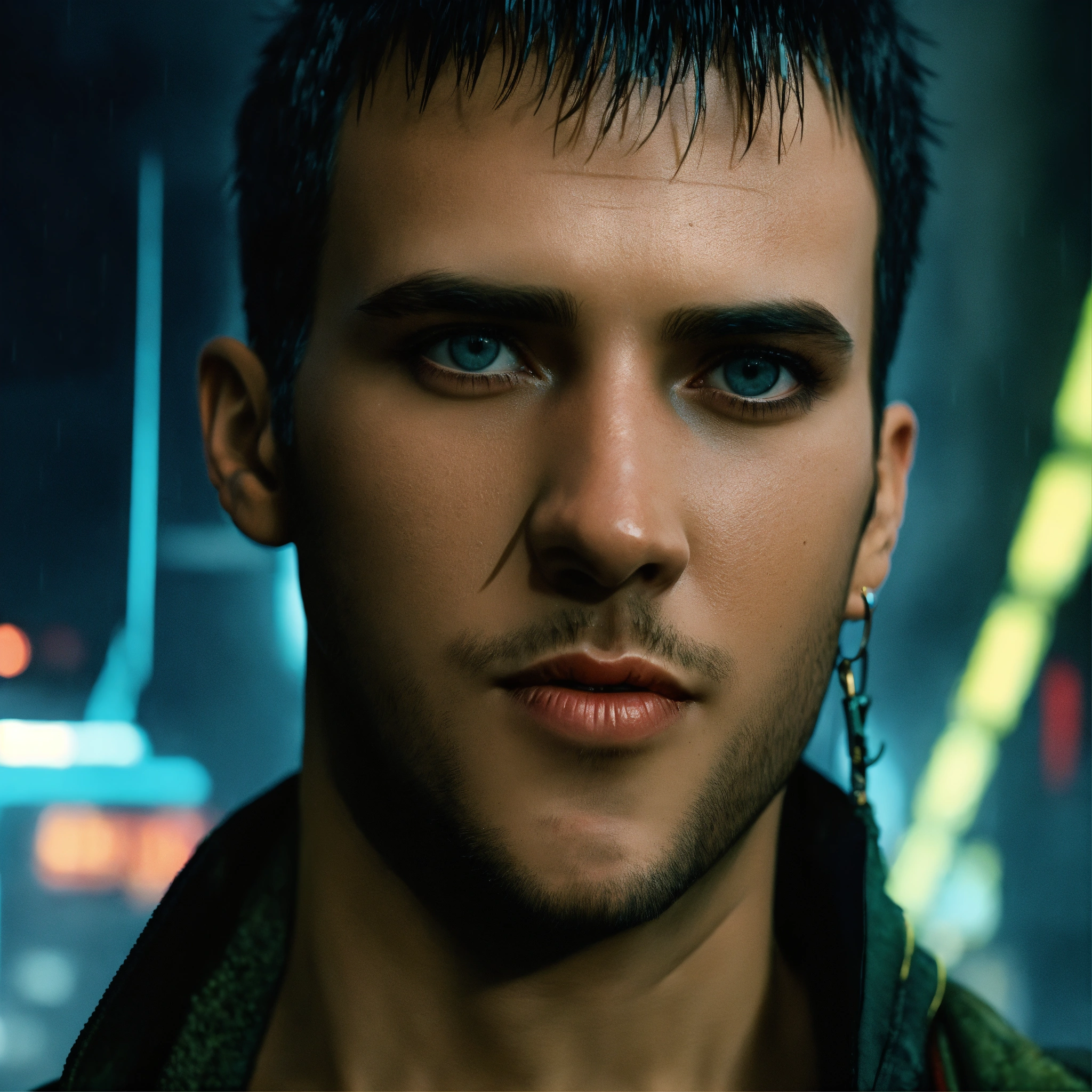 Lexica - A frontal, realistic avatar of Blade Runner