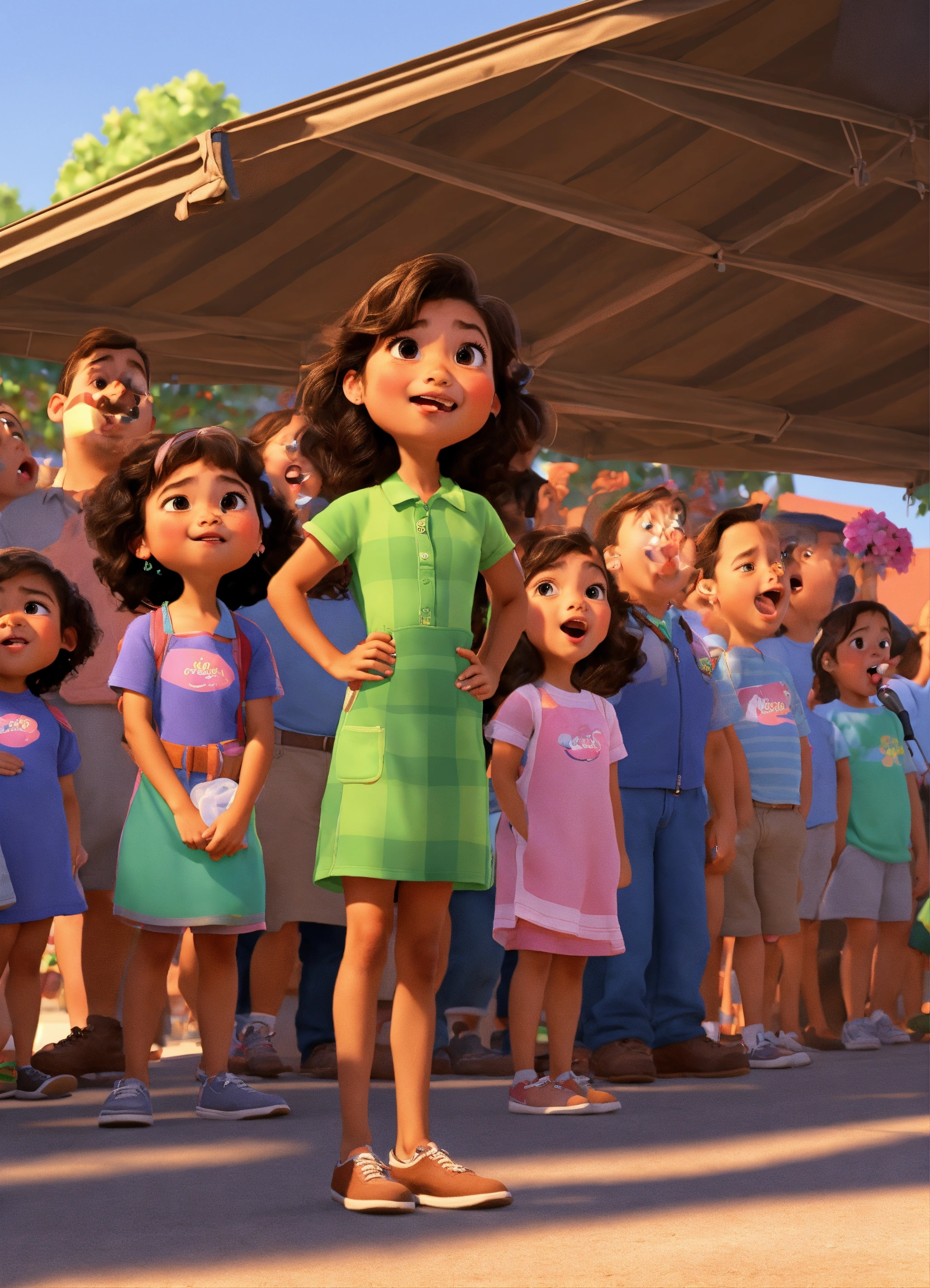 Lexica - Pixar animation of hispanic 9 year old Mia and her family ...