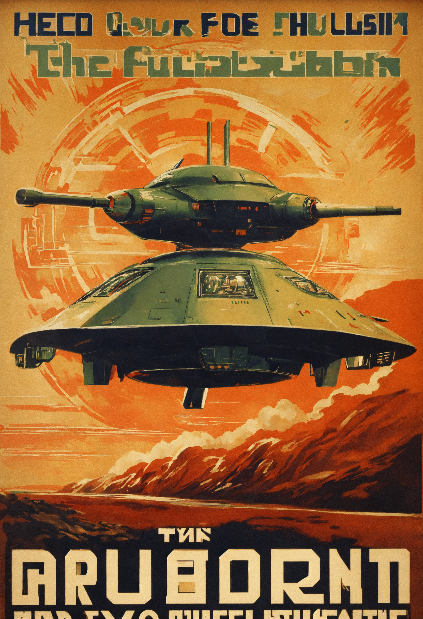 Lexica - Futuristic military propaganda poster