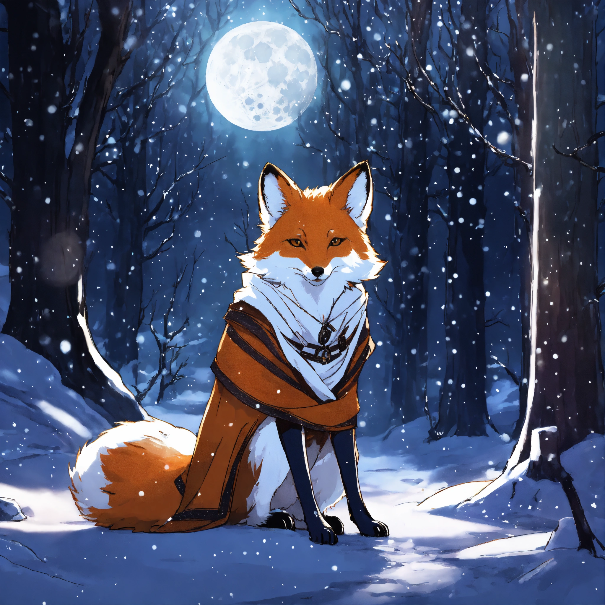 Lexica - White spotted Fox the wizard women, fantasy, anime 90 style ...