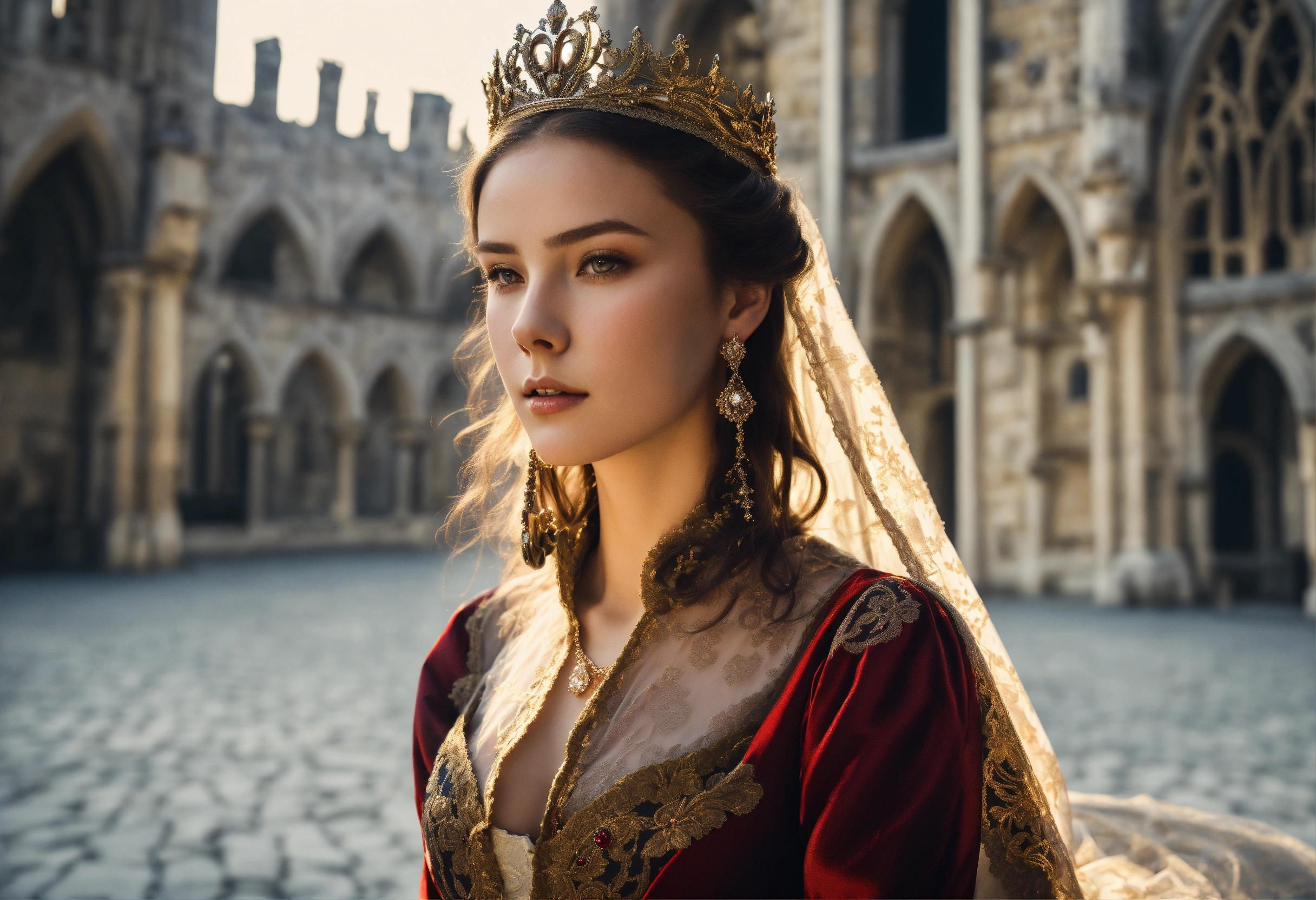 Lexica - Fine art portrait photography, medieval setting, full body ...