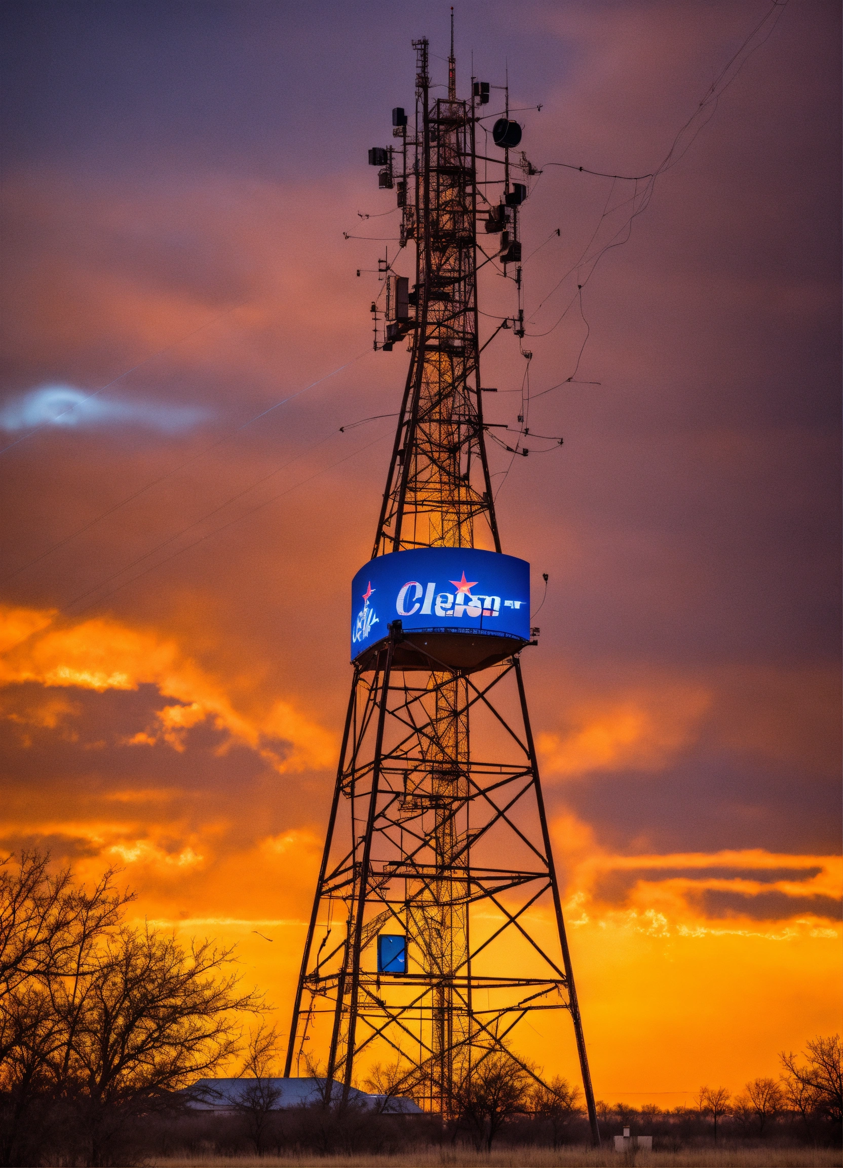 Lexica - A television broadcast tower radiating television signal over ...