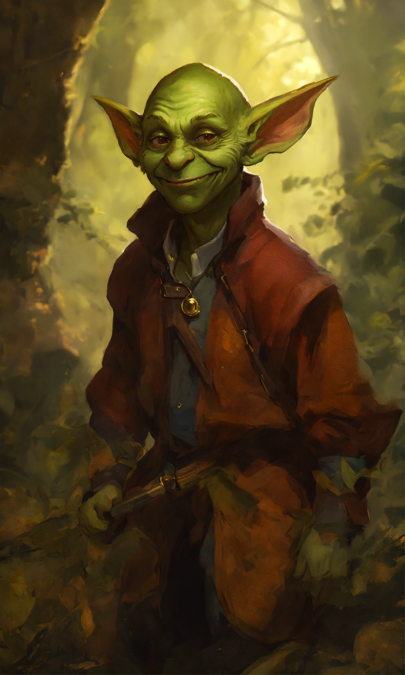 Lexica - Portrait of a friendly goblin