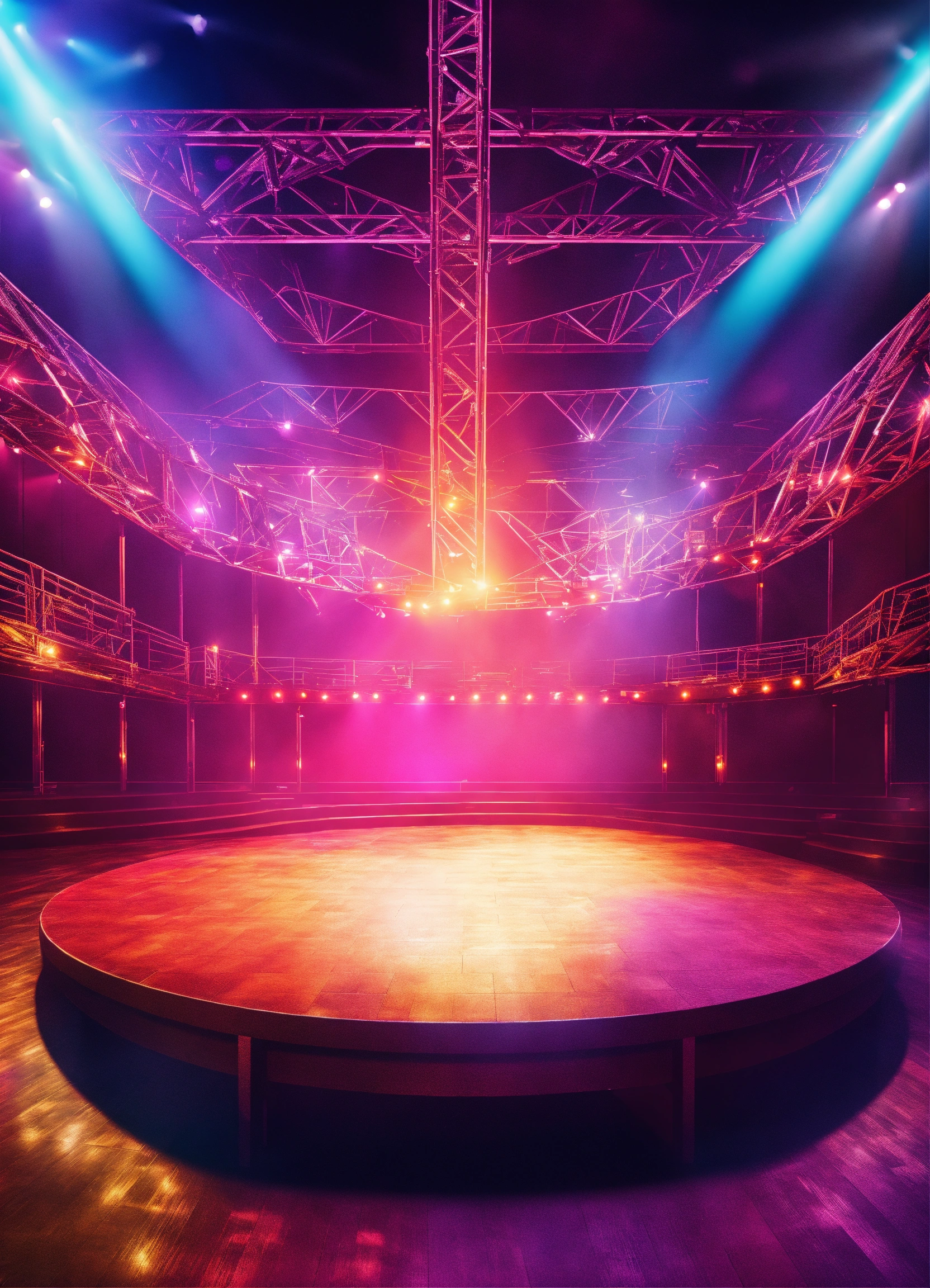 Lexica - Background for event flyer, stock image, illuminated stage ...