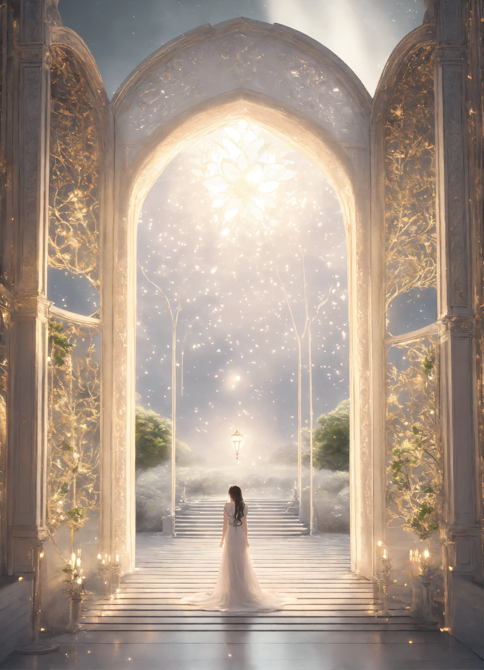 Lexica - A white space environment. This image is fantasy and conveys ...