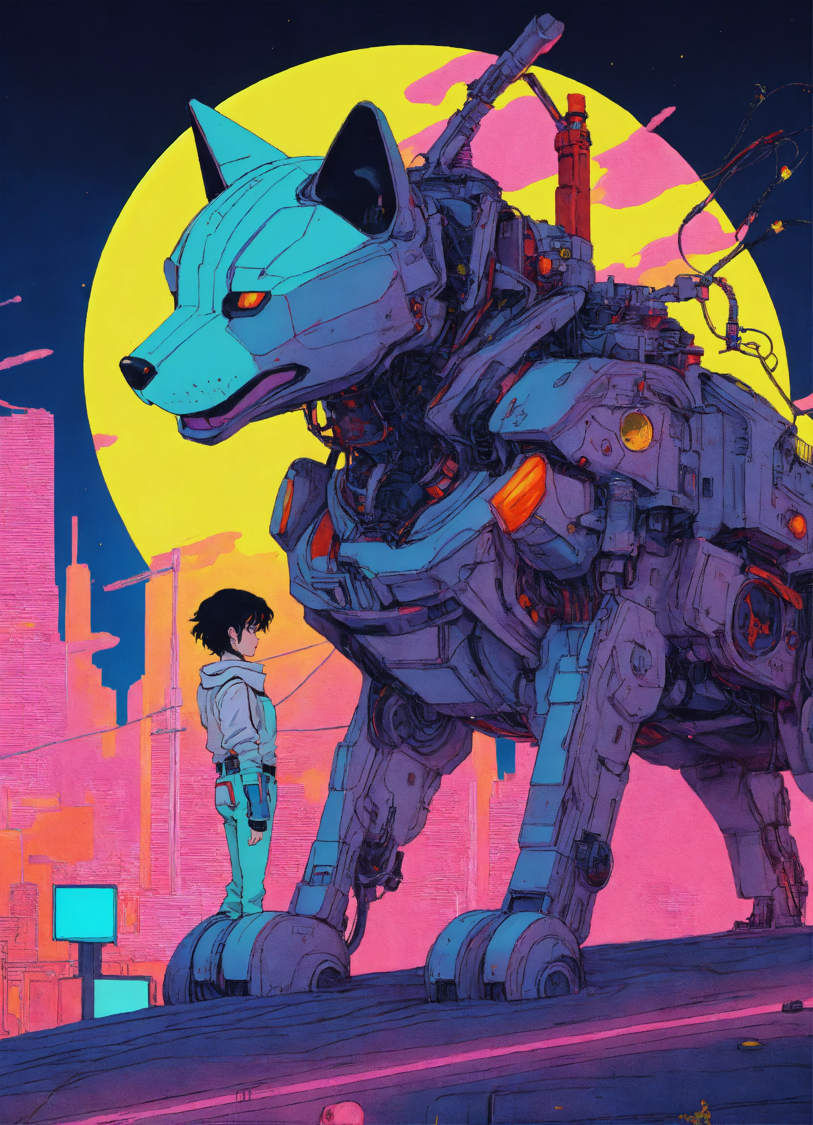 Lexica - In the style of 90's vintage anime, surrealism, akira style ...