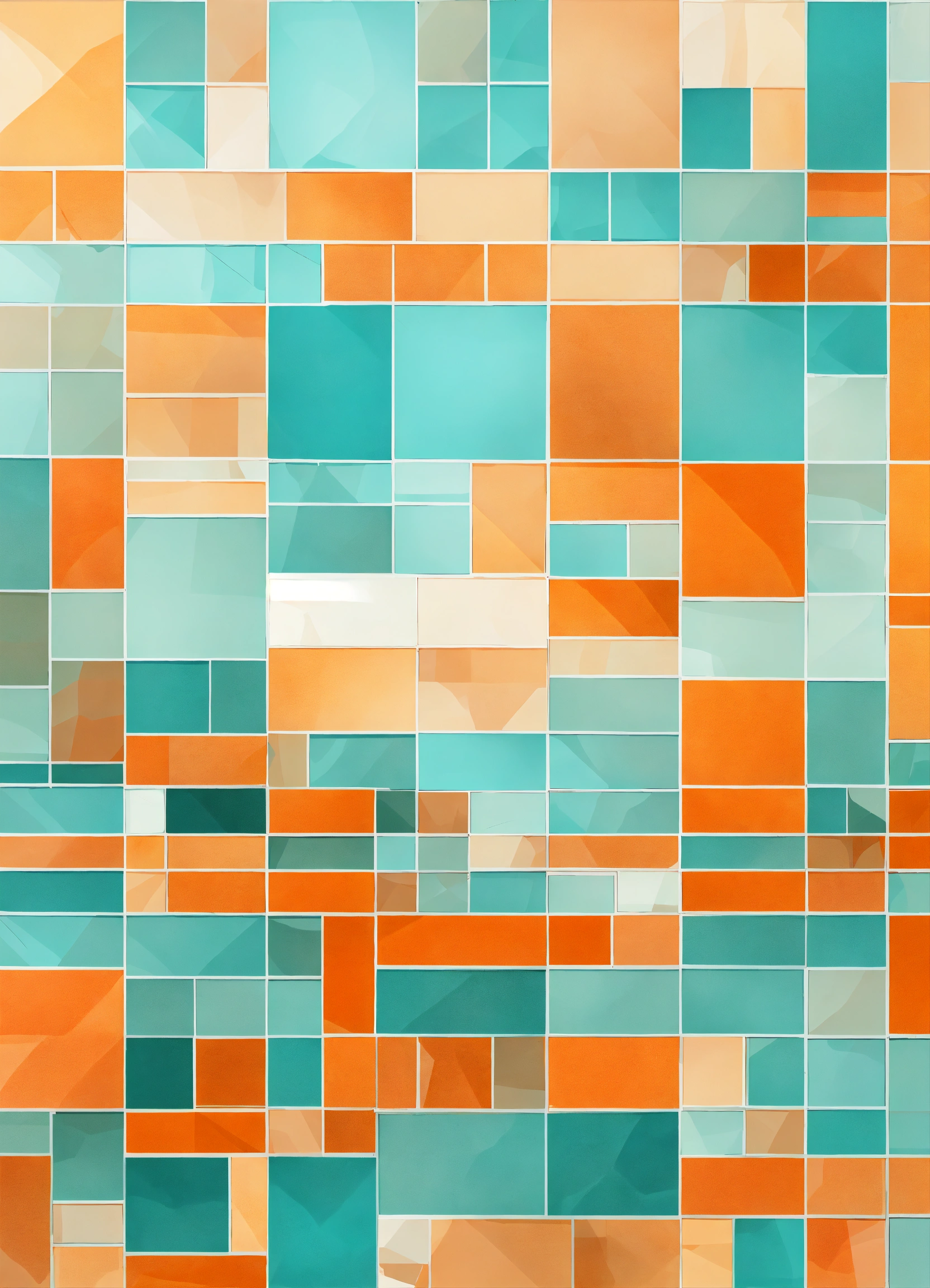Lexica - Neutral, shades of cyan and orange color, no dark color ...