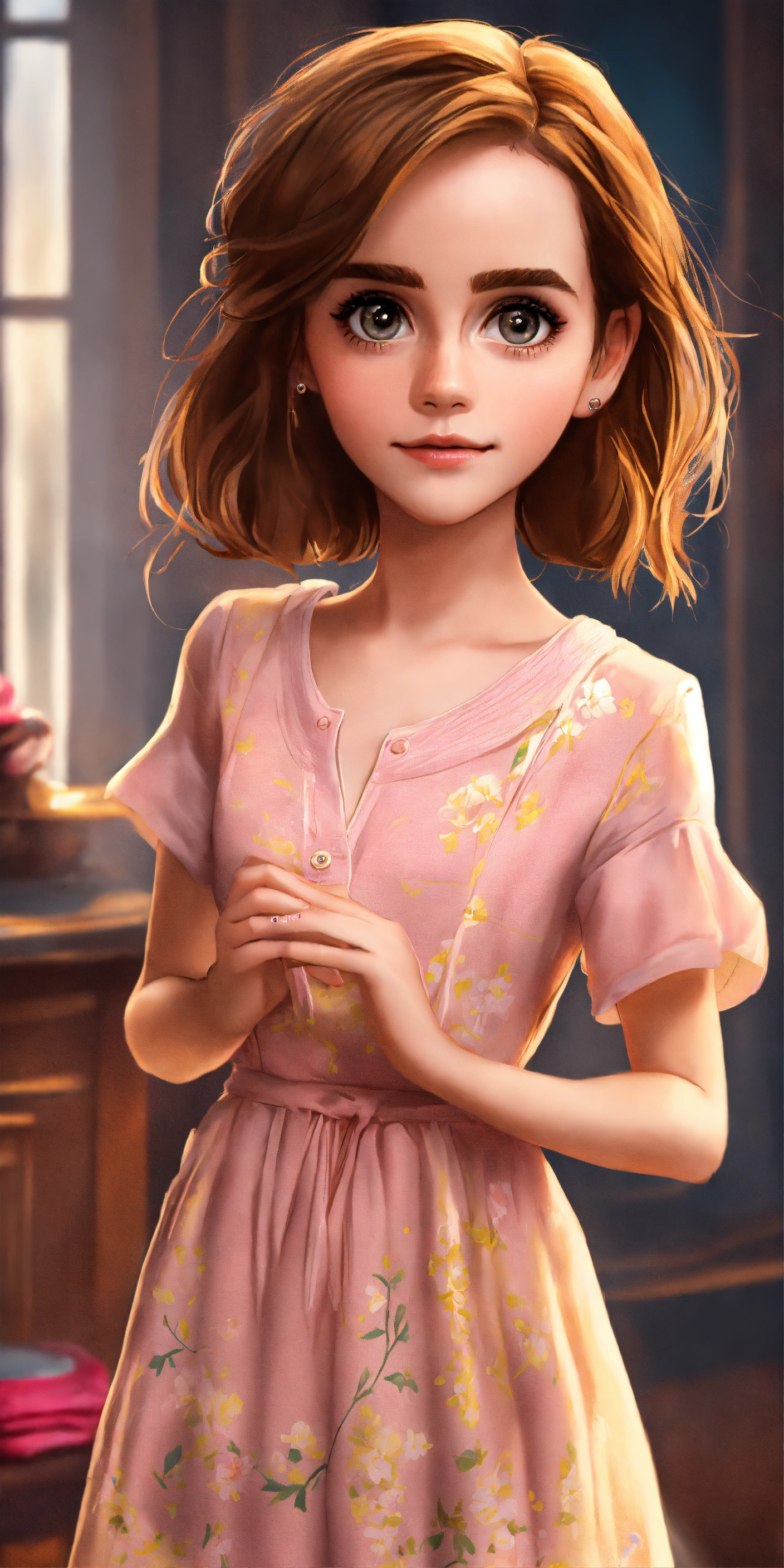 Lexica - Emma Watson cute baby cartoon ultra realist big eyes