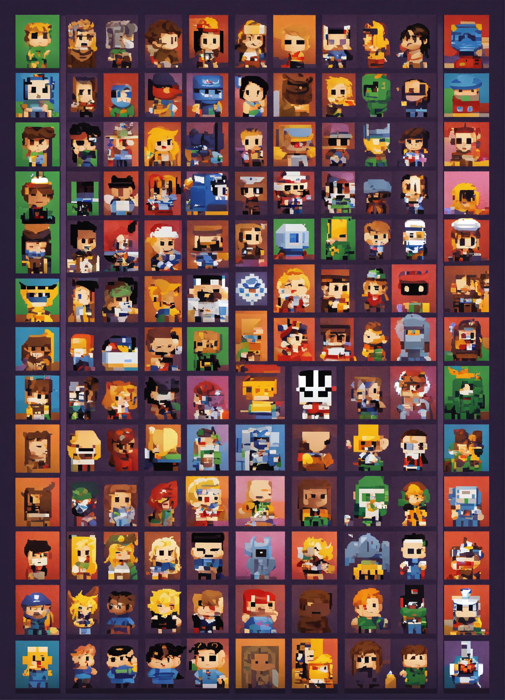 Lexica - Pixelated Pop Culture Icons Step into the pixelated past with ...