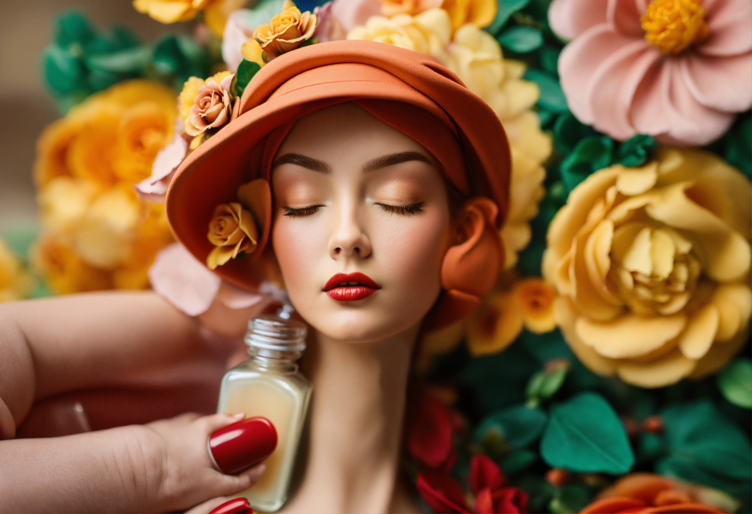 Lexica - Hand-made modeling clay, stylized brunette portrait, glamour ...