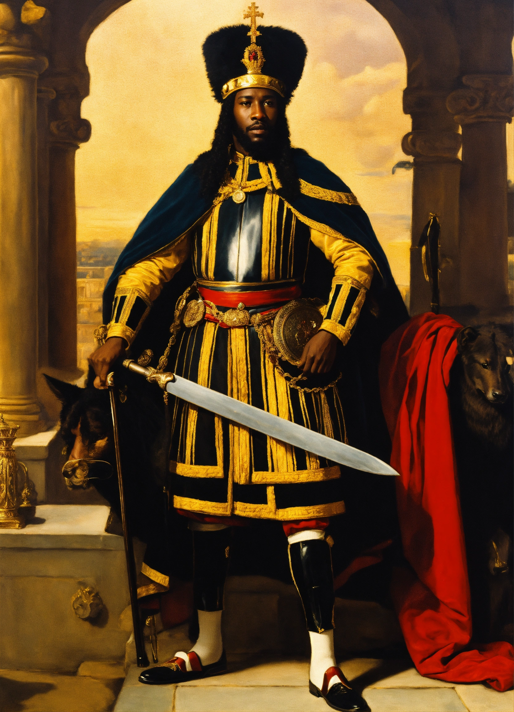 Lexica - A black king david in uniform