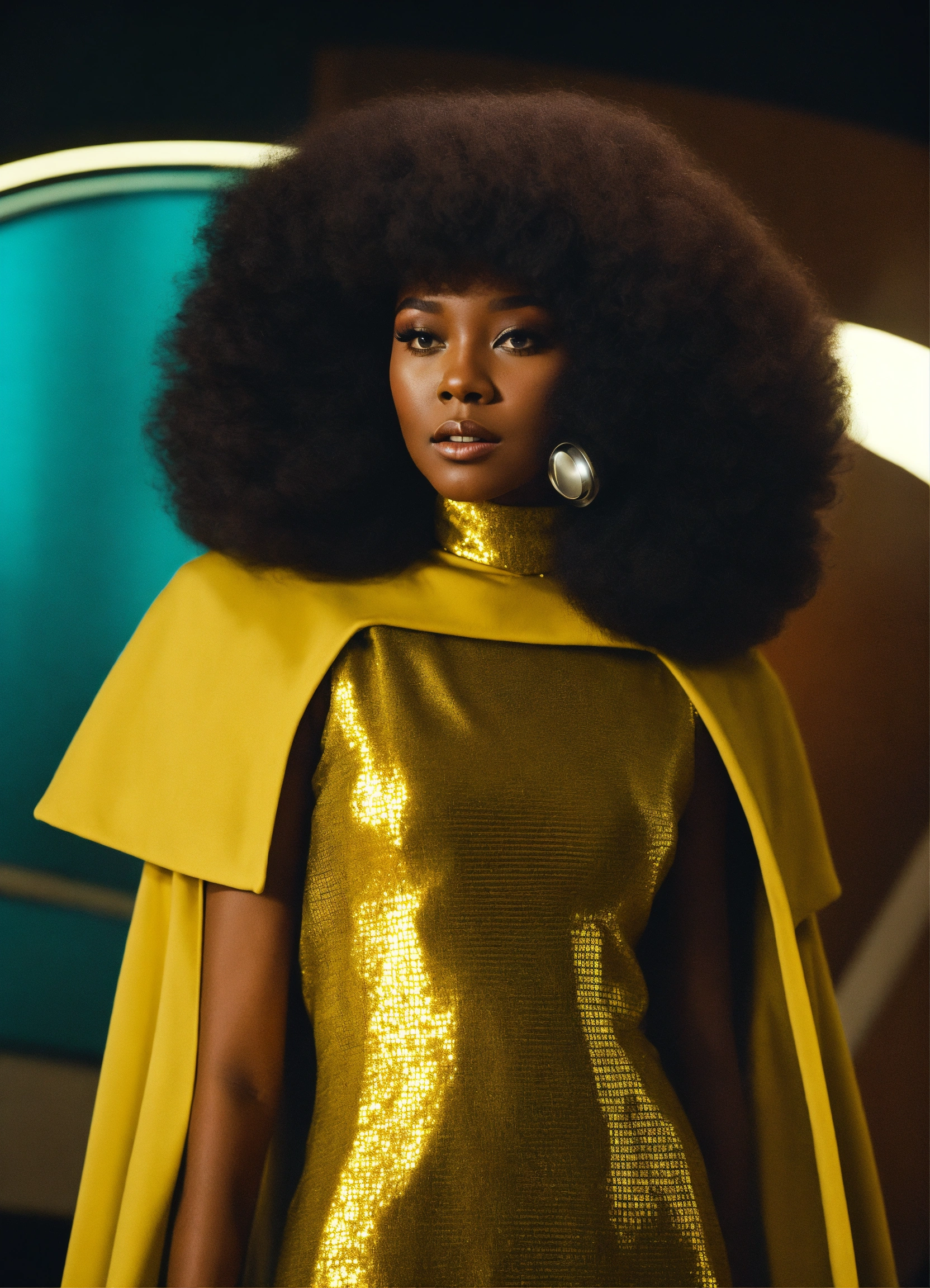 Lexica - Scene retro future movie from the 1960s sci fi film, black ...