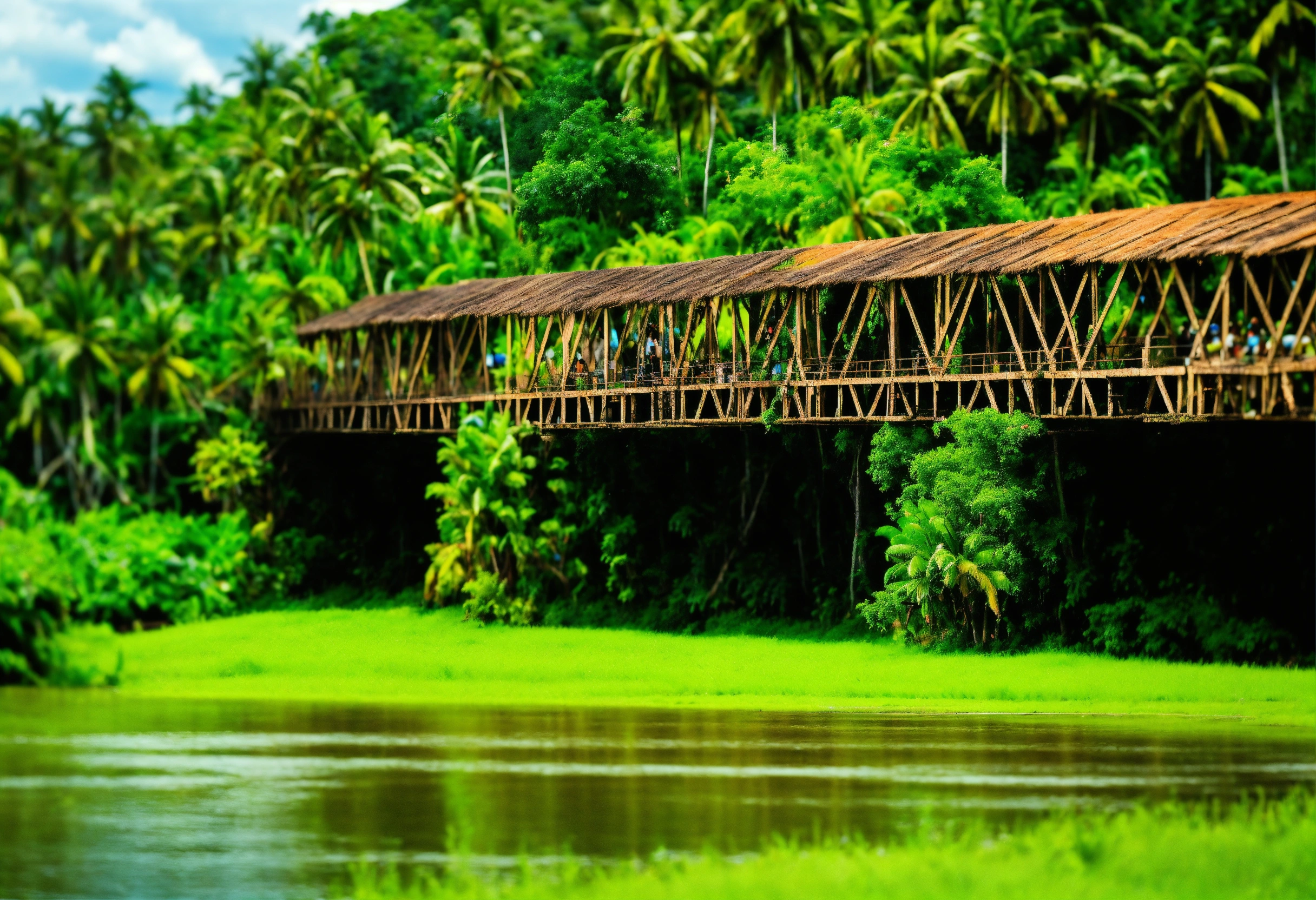Lexica - Truss river bridge, colonial metal bridge, Melanesian River ...