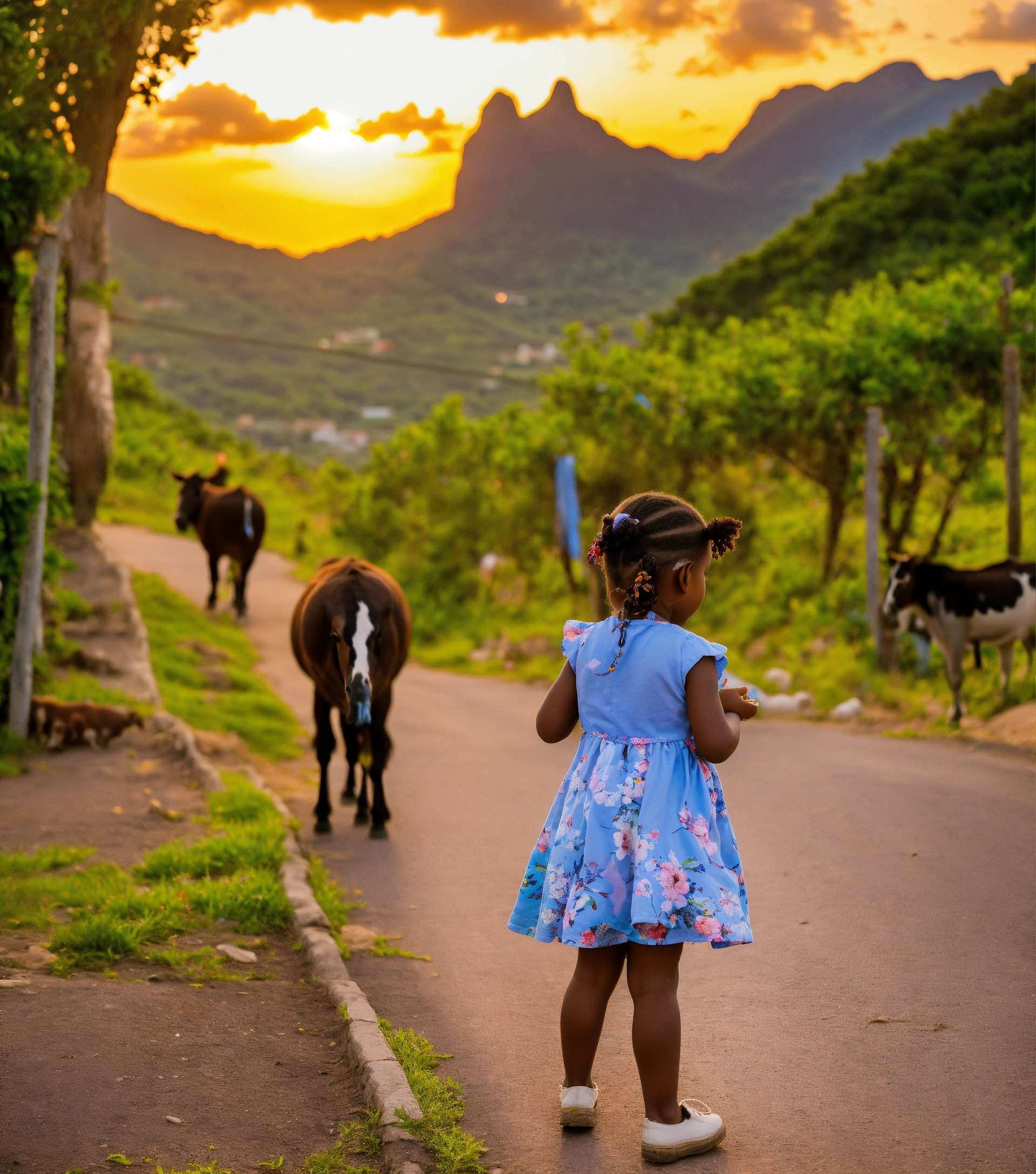 Lexica - 3 year-old Caribbean girl Emunah's amazed expression as she ...