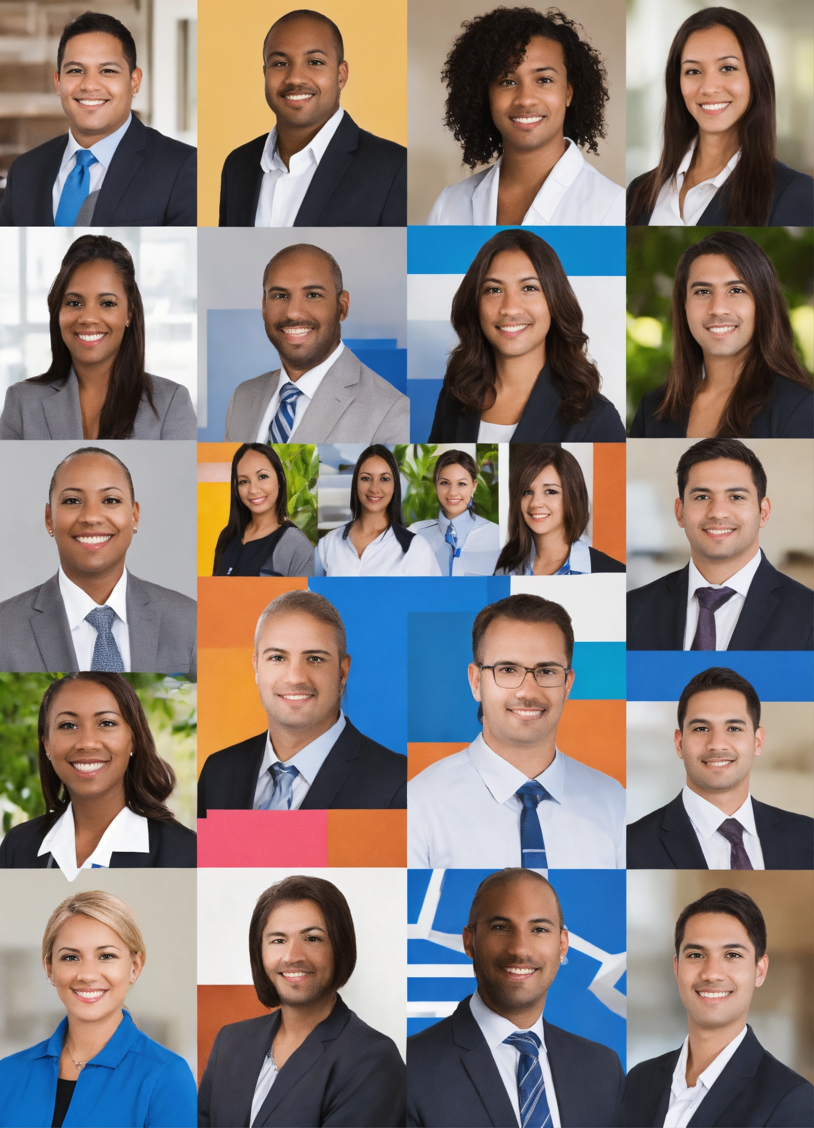 Lexica - Image A collage of your team members, showcasing their ...