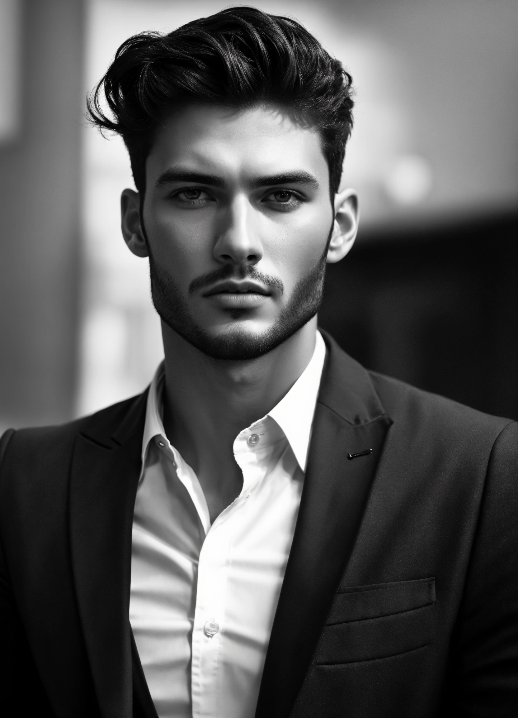 Lexica - Photo of an italian male model black and white , photo ...