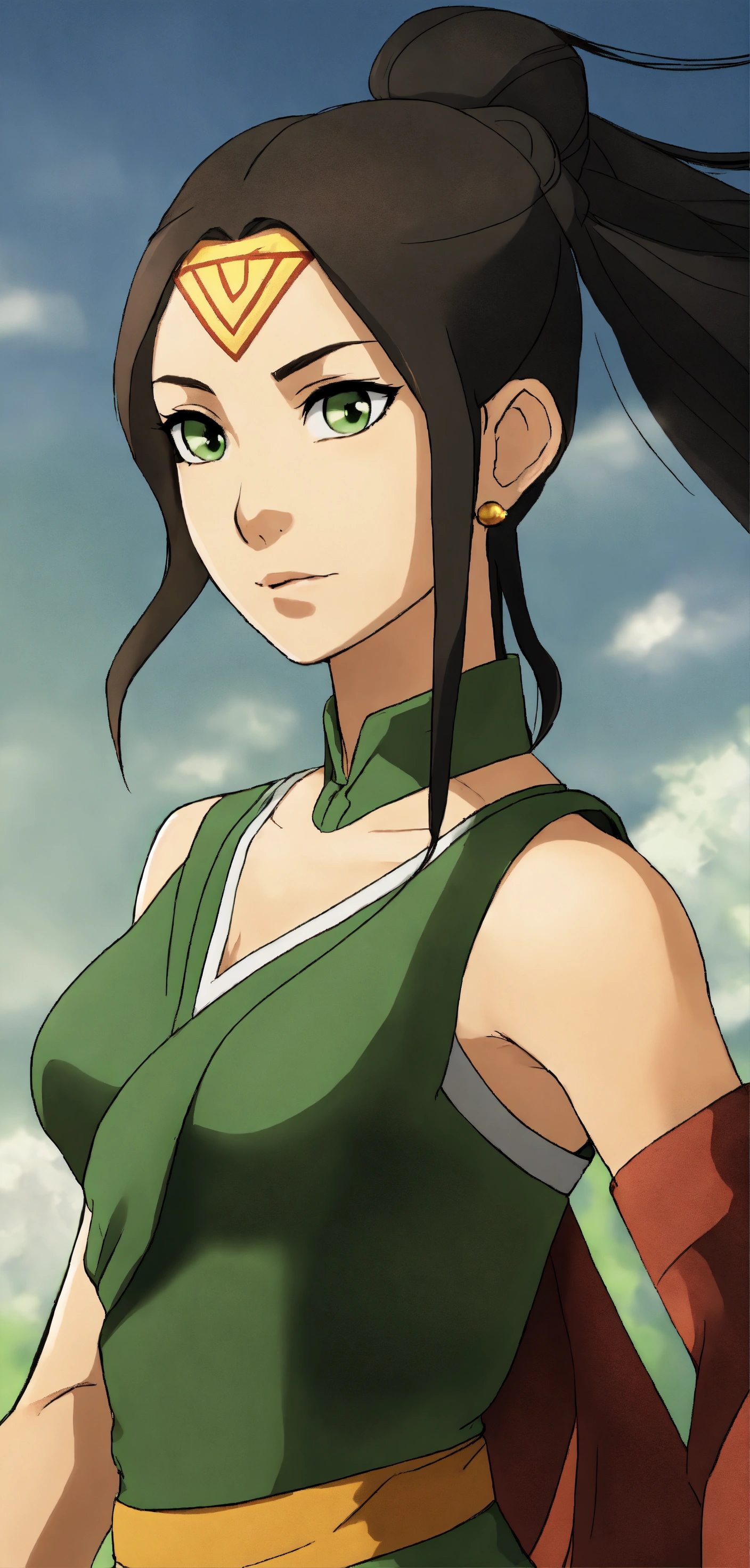 Lexica - Avatar The Last Airbender, cartoon, Female, black hair, green ...