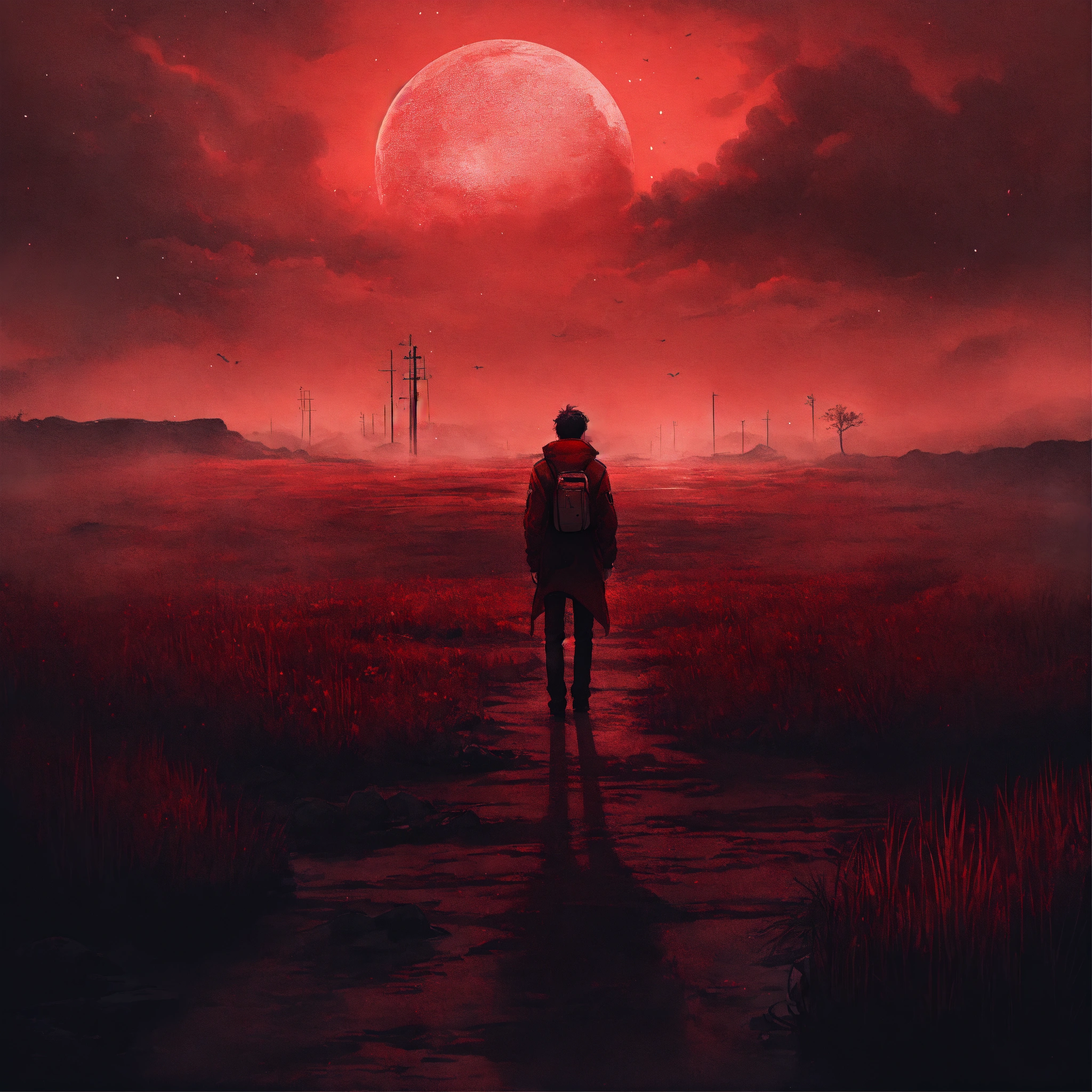 Lexica - Man stranded in middle of nowhere, stuck in the void, dark ...