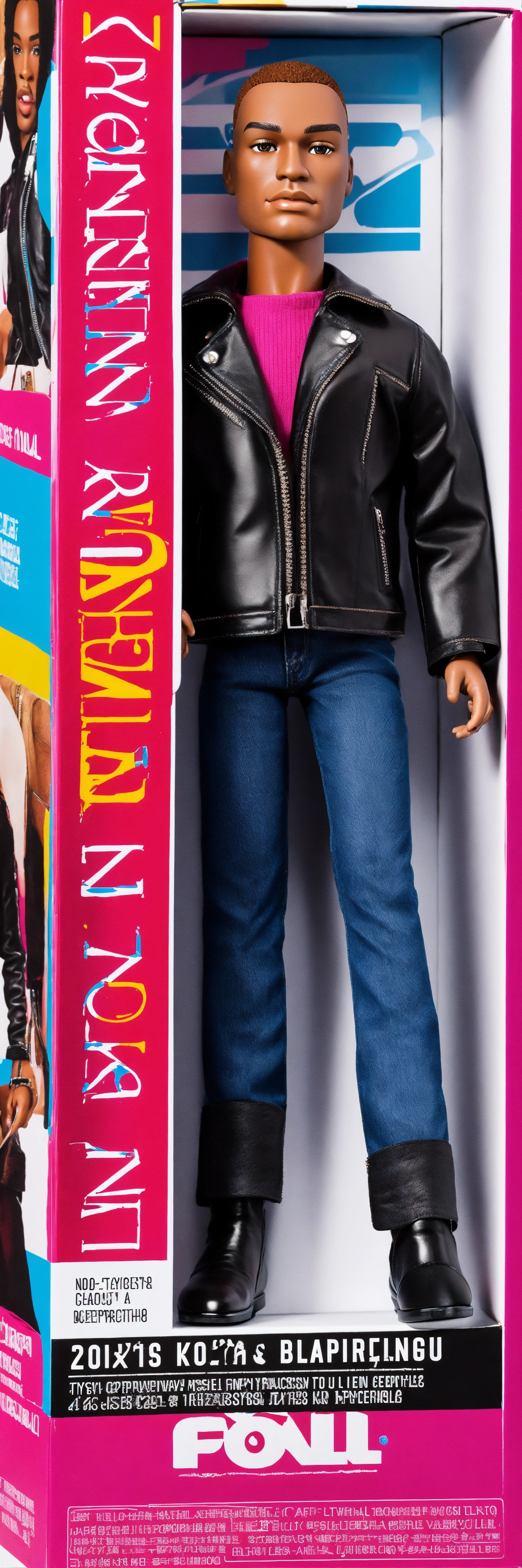 Lexica - Design the packaging for a Ken doll in a stylish, black ...