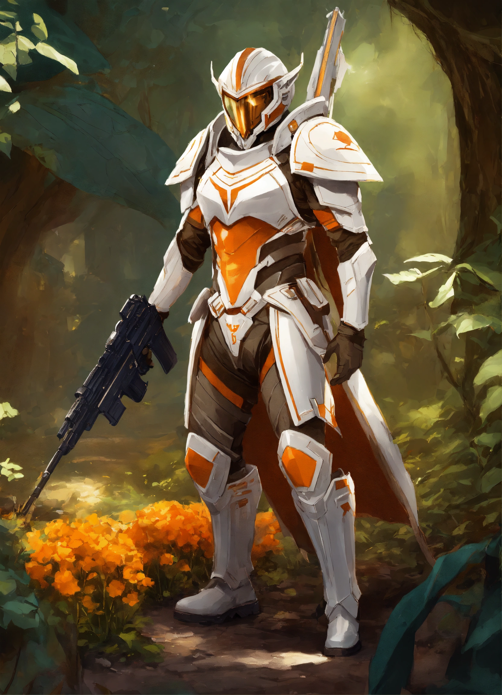 Lexica - Epic drawing of a full body of a high elf sci fi soldier ...