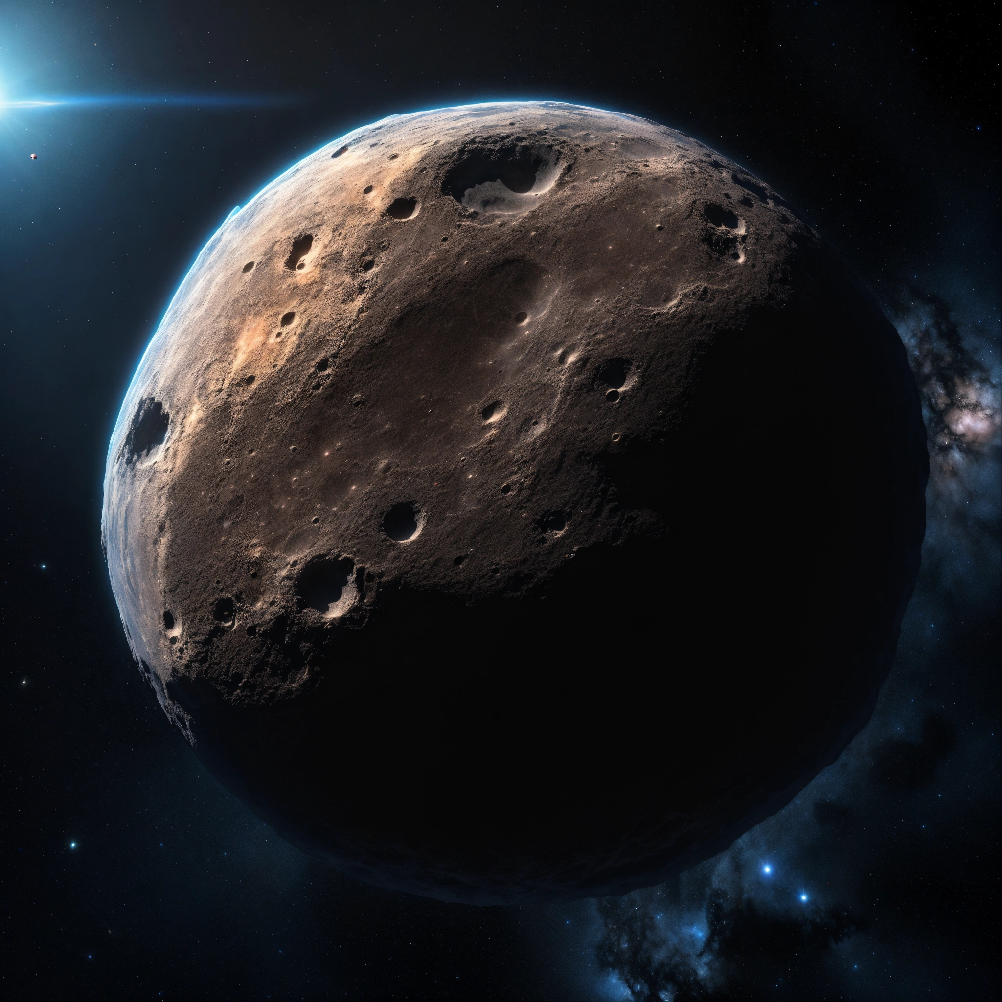 Lexica - Medium close-up, Asteroid in dark space, realistic photo, 4k ...
