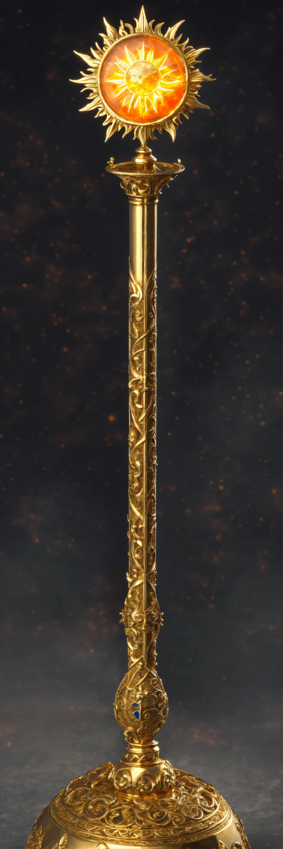 Lexica - A mystical dnd fantasy Item called the sun staff its made of ...