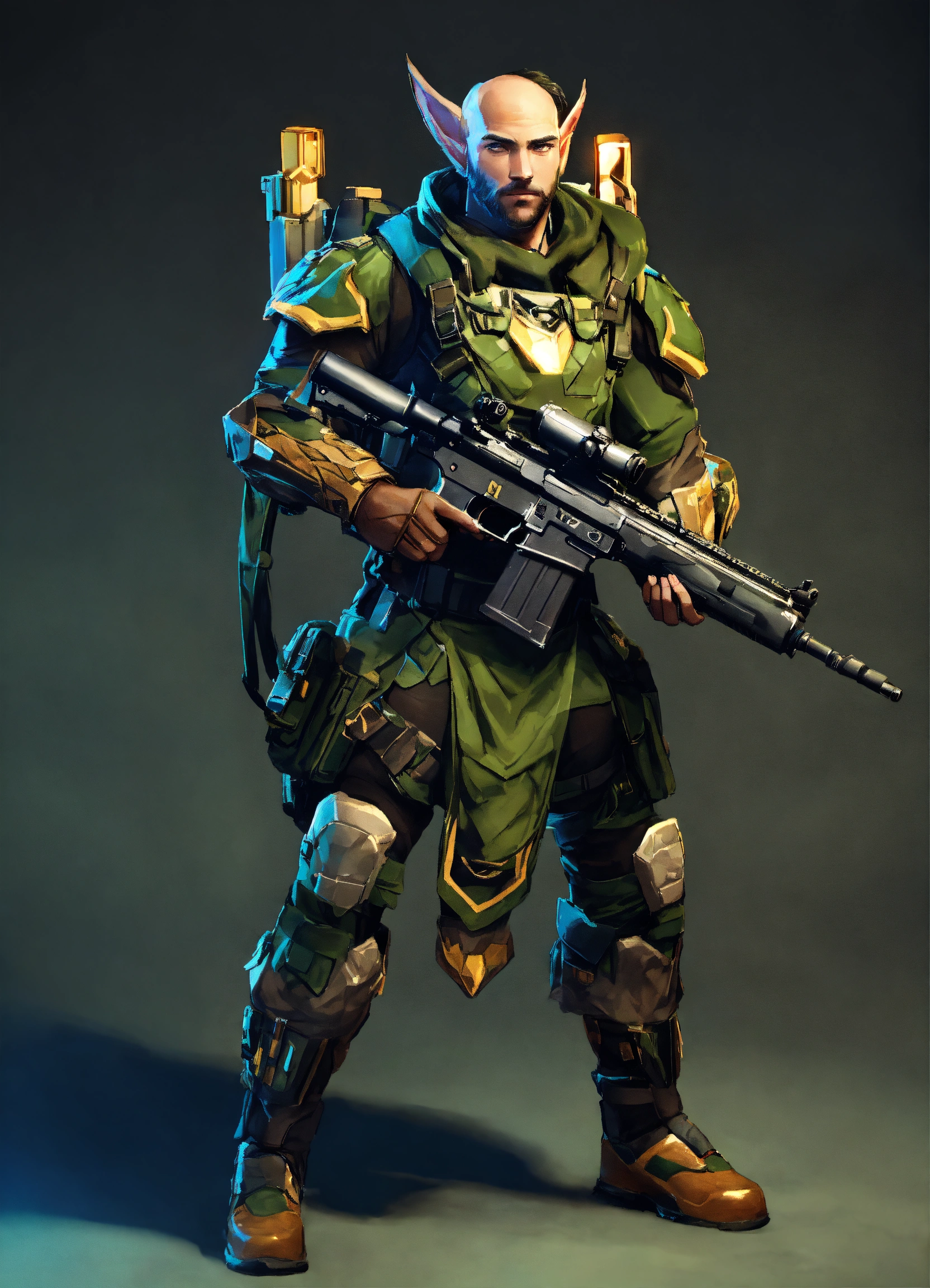 Lexica - High elf, soldier, male superhero character wearing tactical ...