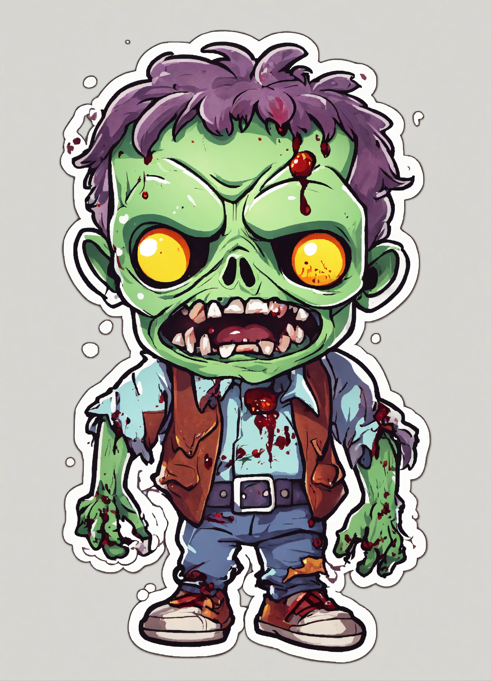 Lexica - Generate a cute ZOMBIE illustration, 4K resolution, cartoon ...