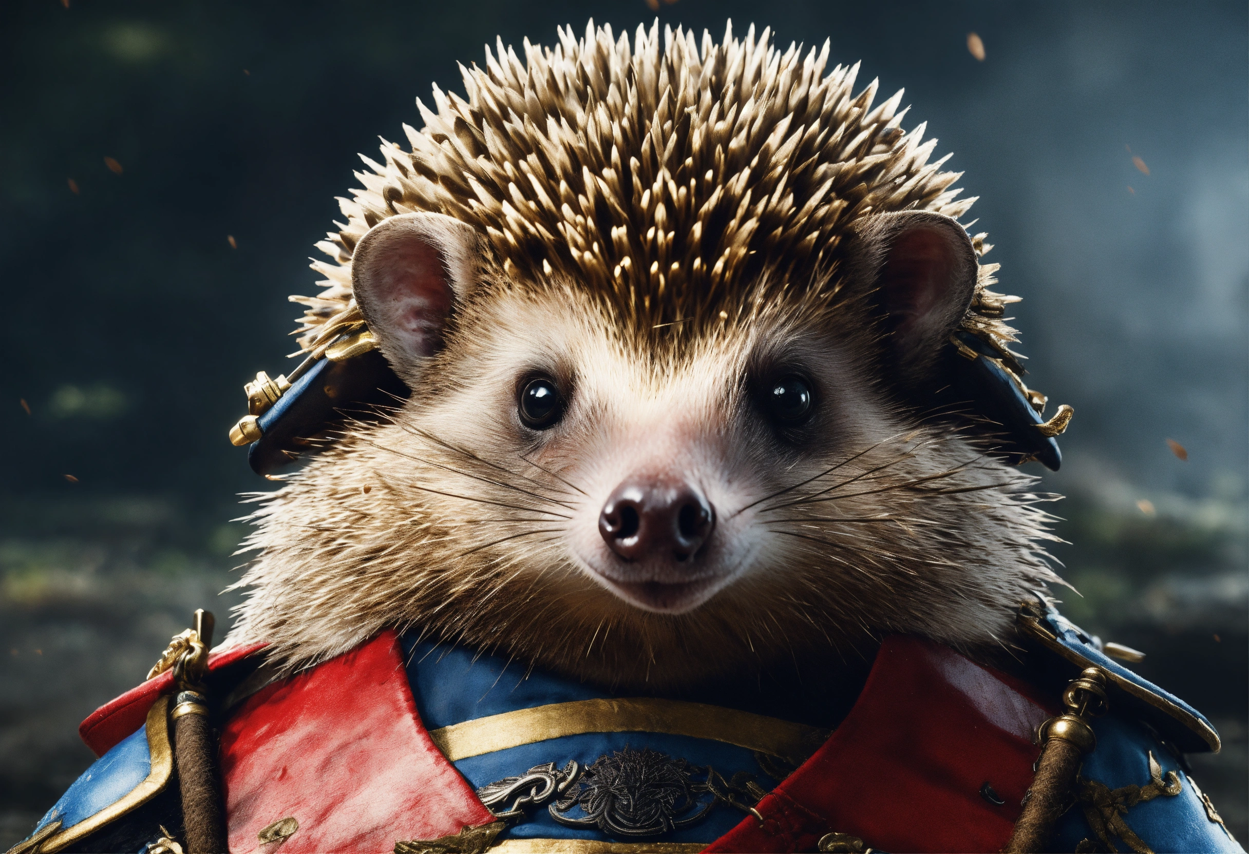 Lexica - Hedgehog samurai. Battlefield. Hyper realistic.