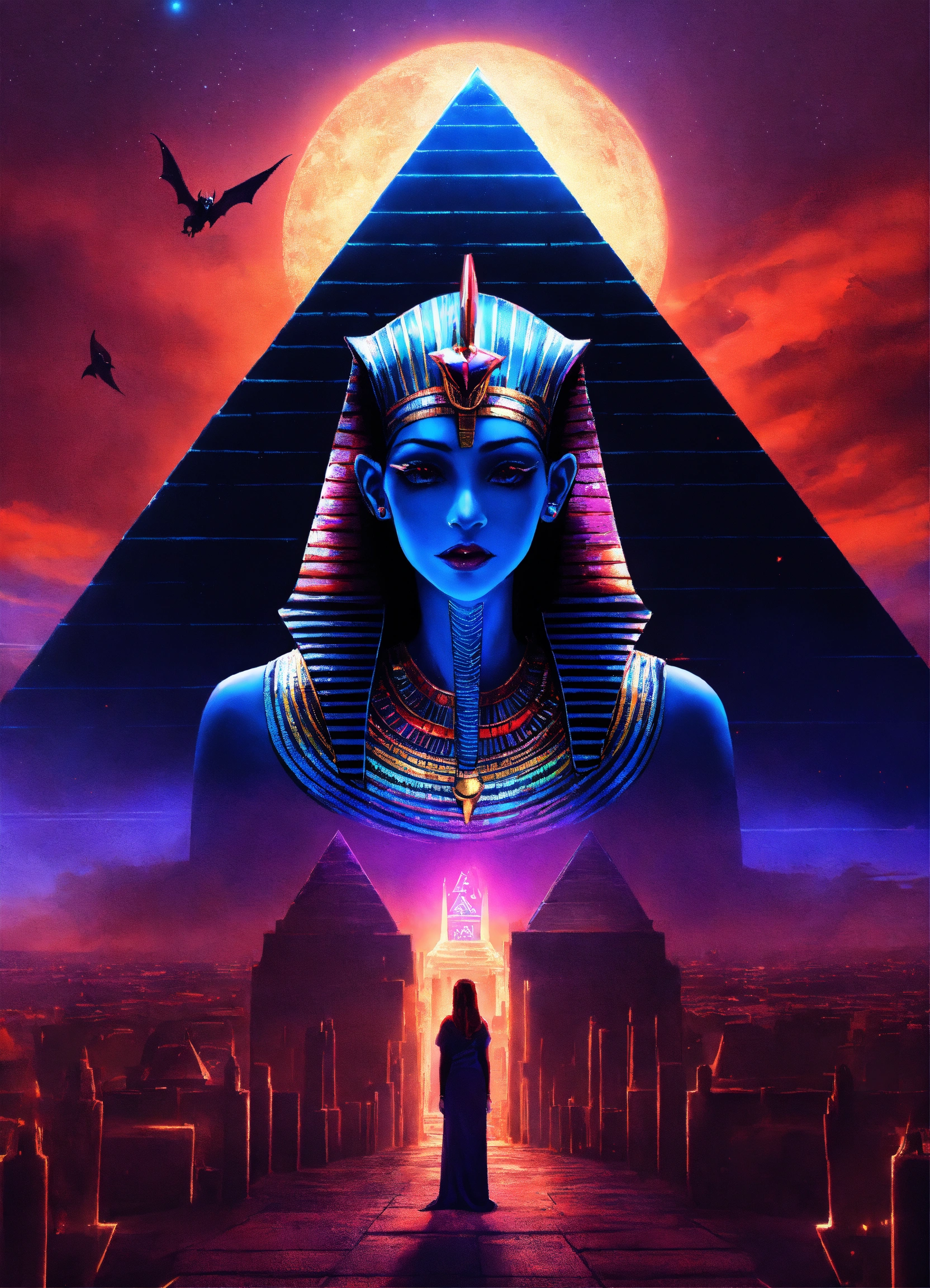 Lexica - ALL superrealism style urban egyptian gizeh pyramid vampire ...