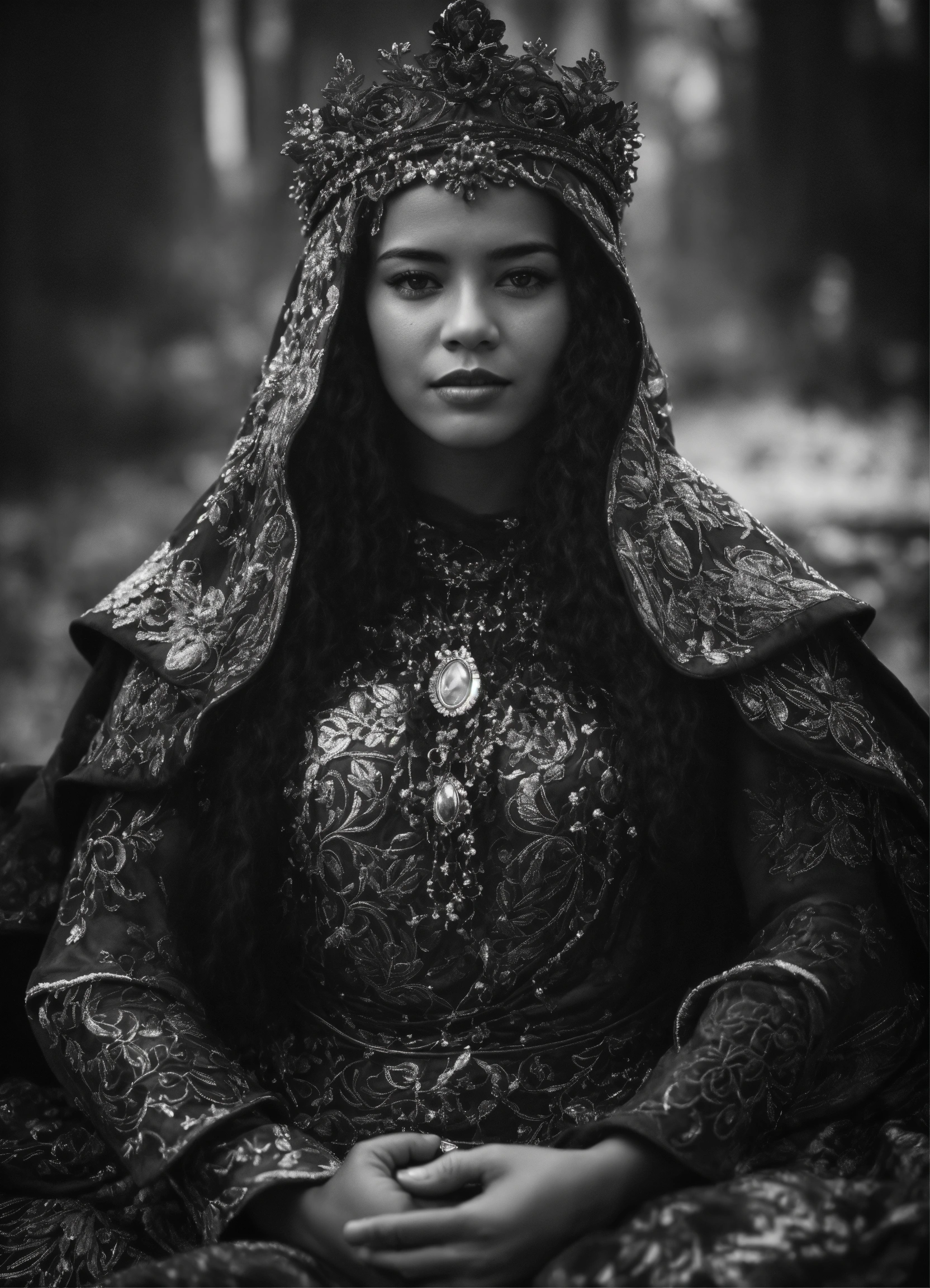 Lexica - Hope, personified, black and white