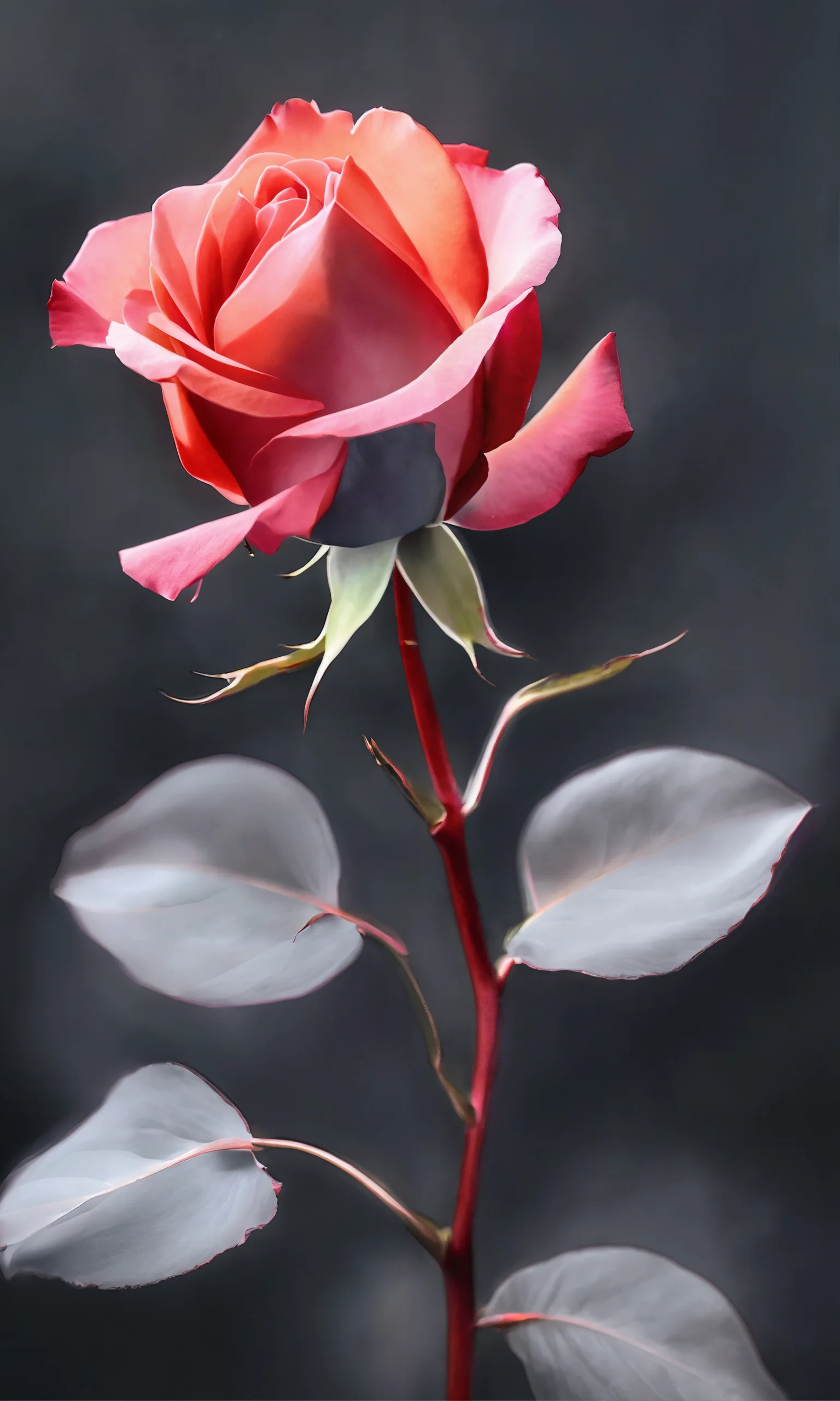 Lexica - Beautiful abstract light roses of red pastel color on a dark ...