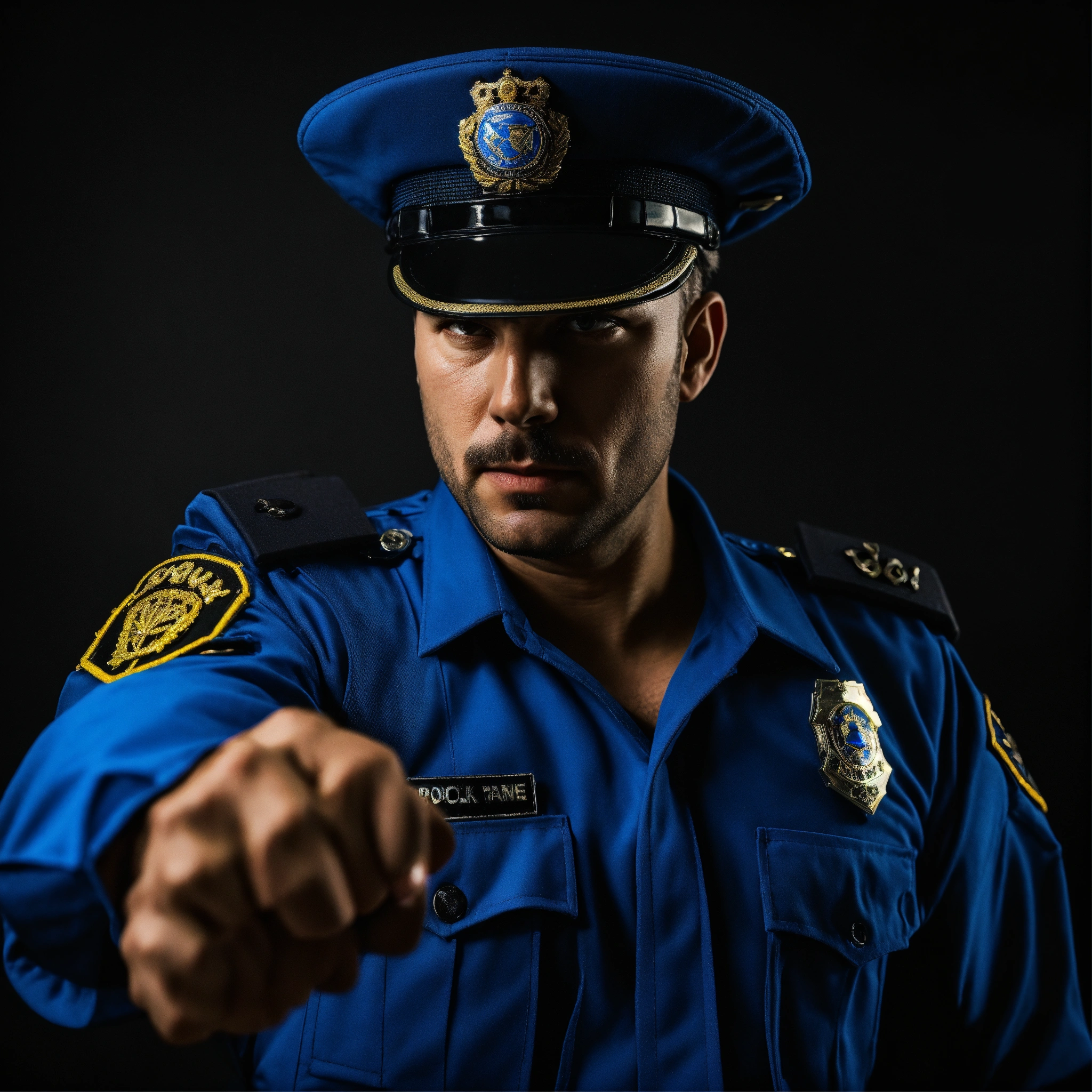 Lexica - The policeman points his finger at me and tries to extract the ...