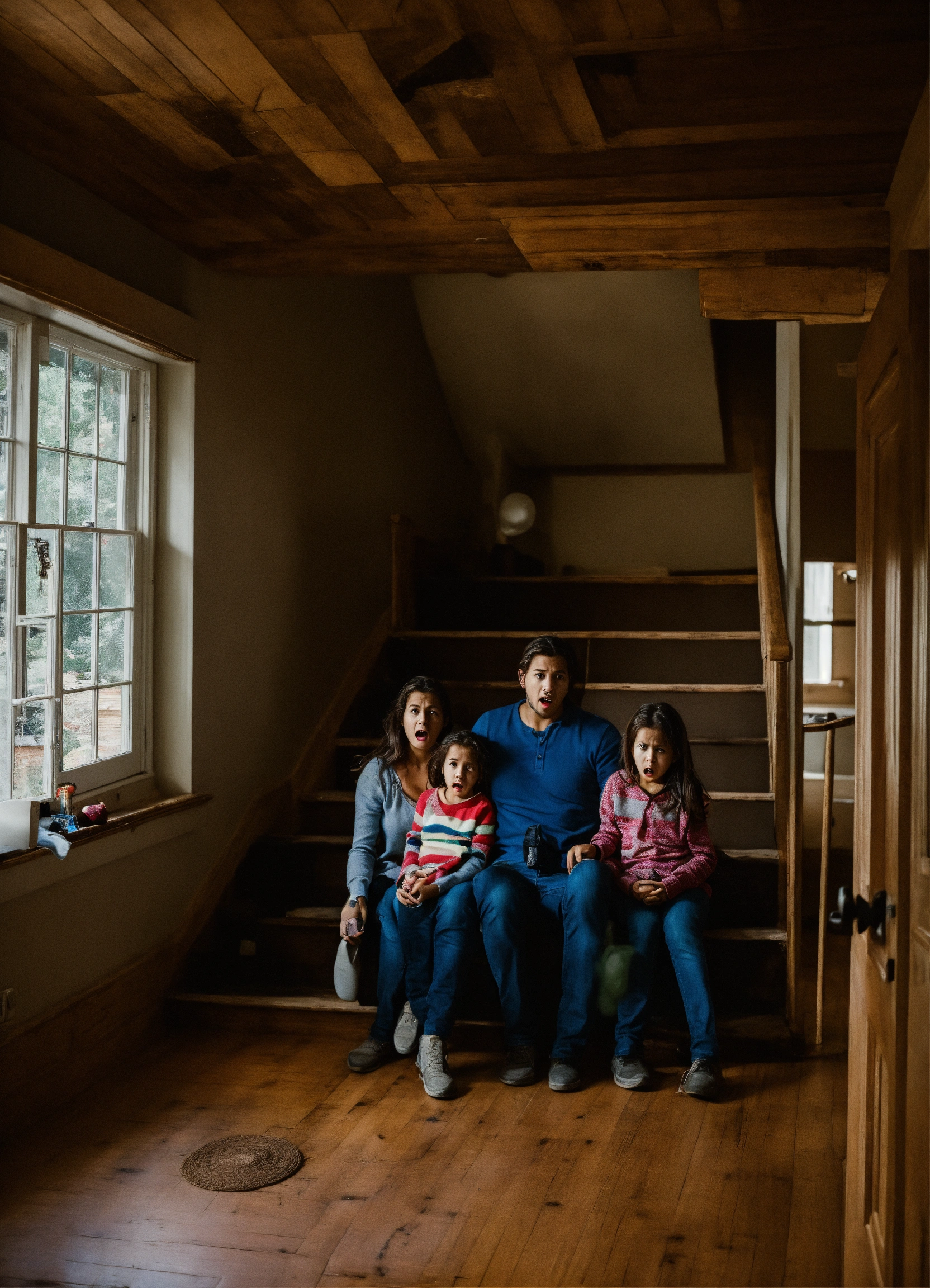 Lexica - Scared family in an house