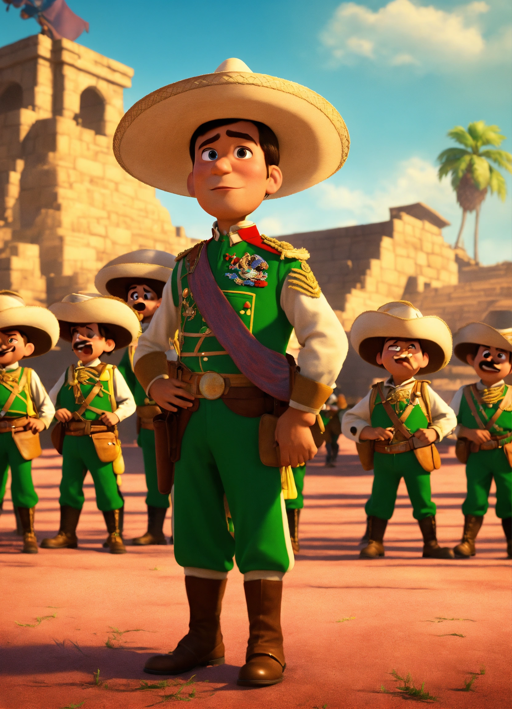 Lexica - Pixar animation of mexico war for independence, pixar style ...