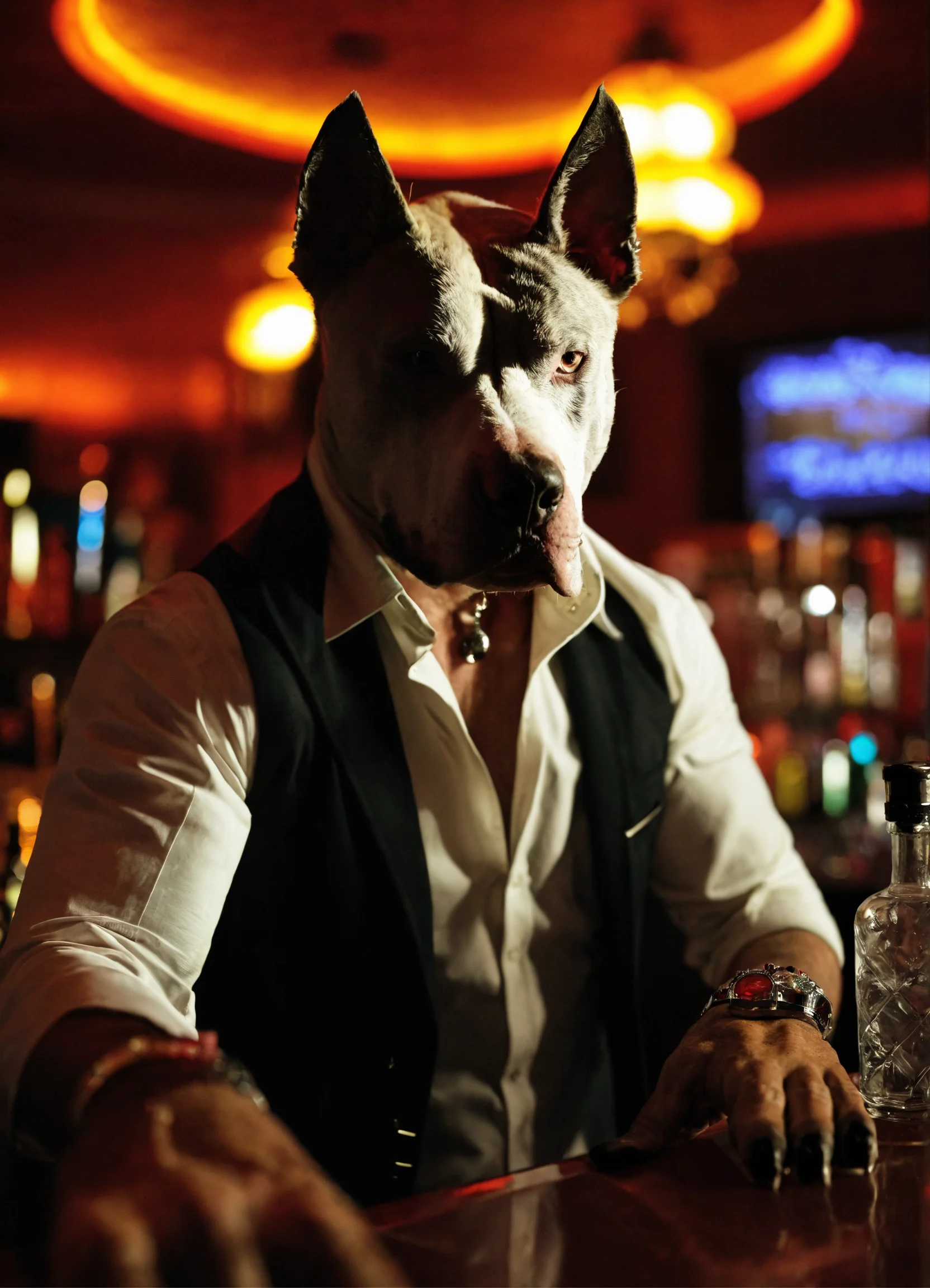 Lexica - Bartender warewolf pitbull las vegas