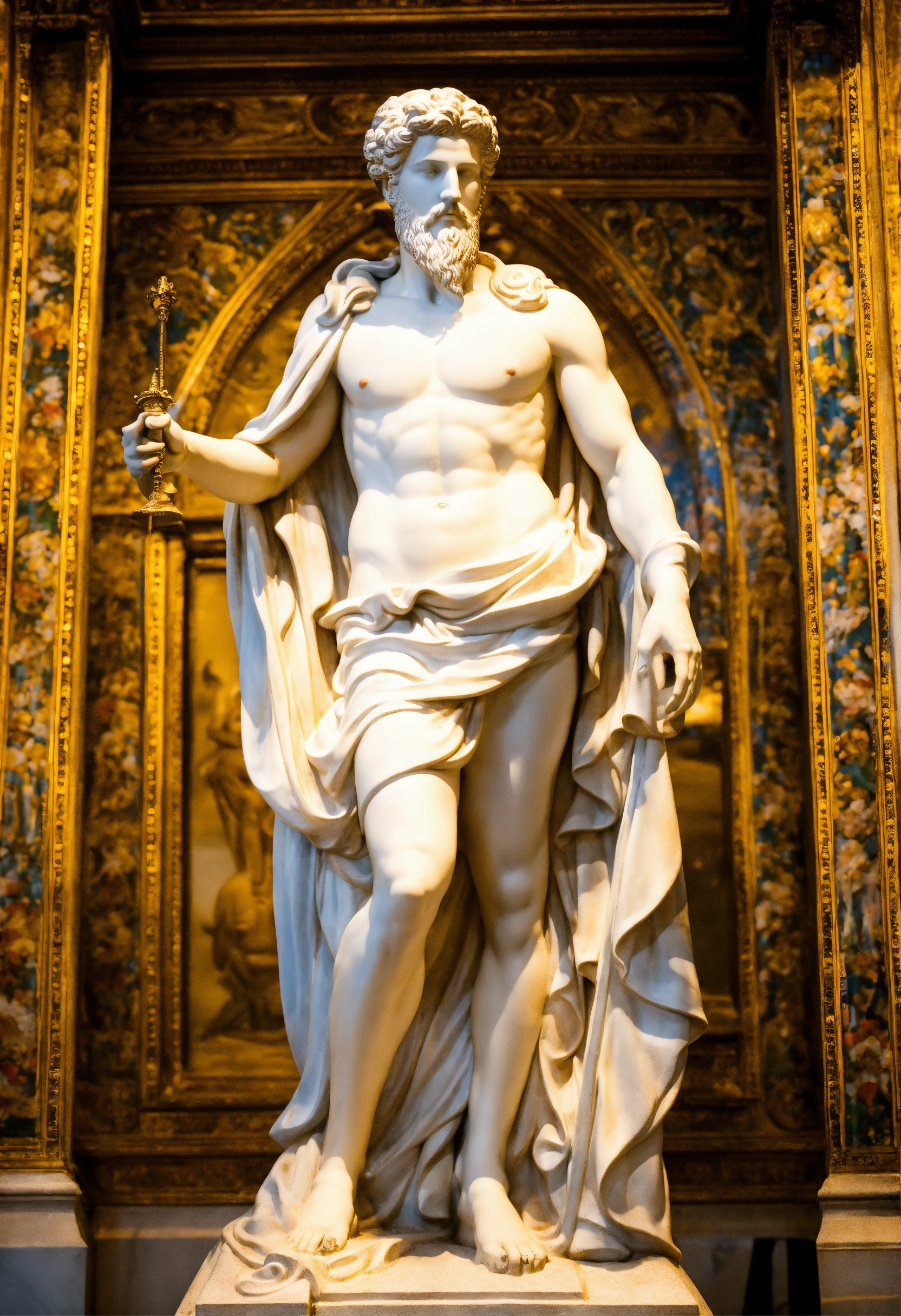 Lexica - Sneaky strange statue god white in beautiful strong like ...