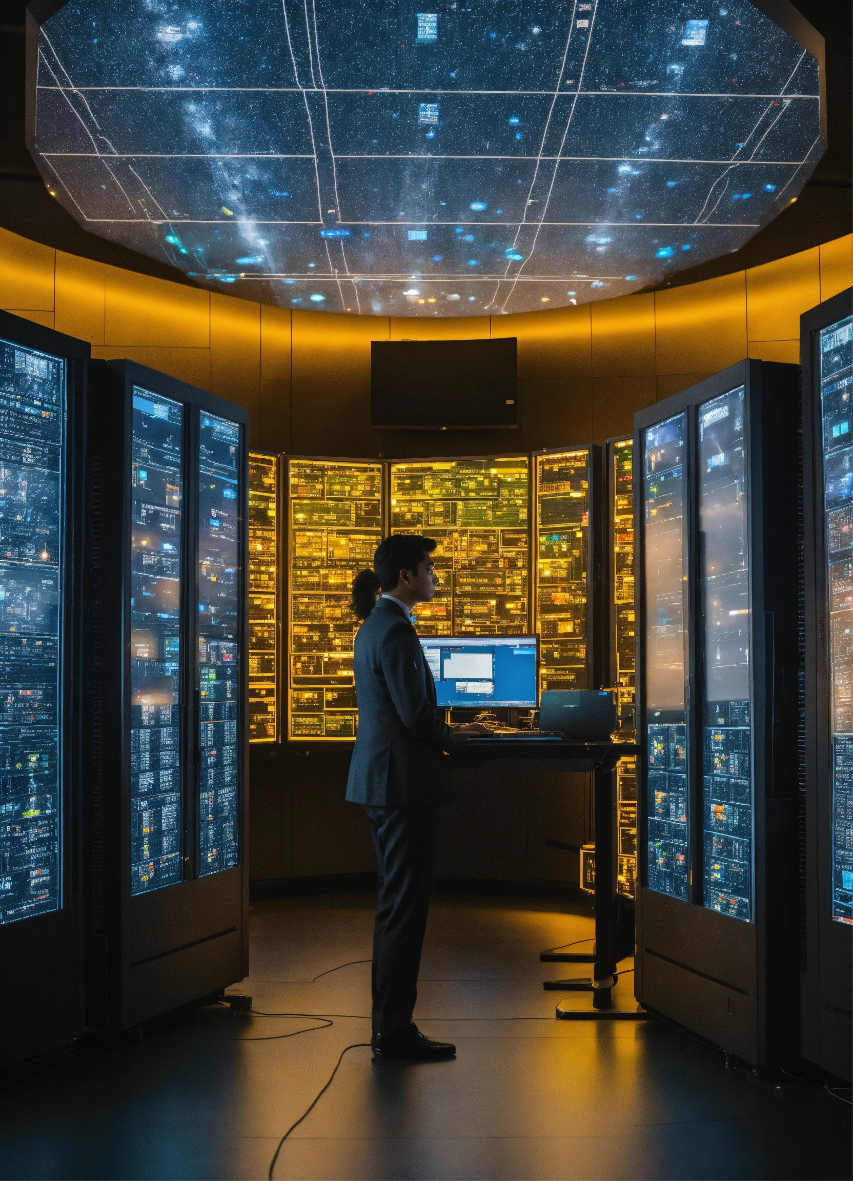 Lexica - One person using an Artificial Intelligence Supercomputer, for ...