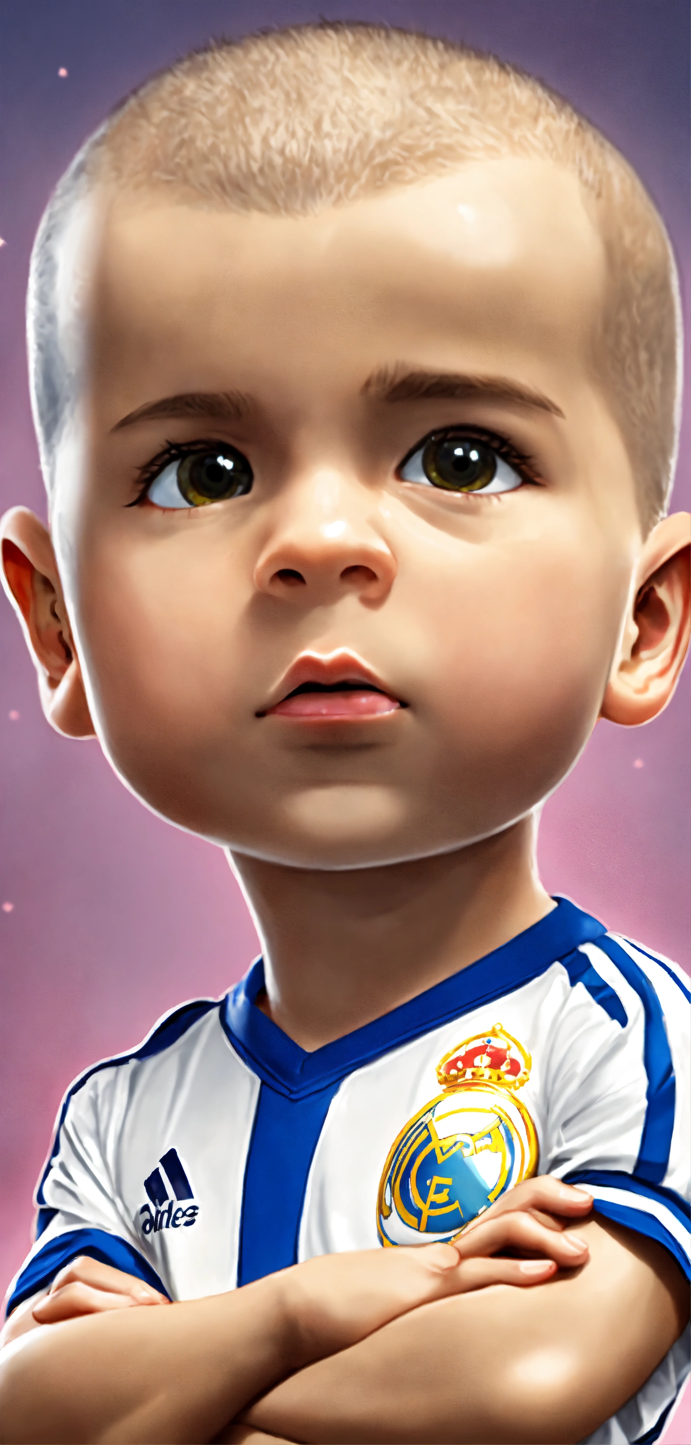 Lexica - Zinedine Zidane cute baby cartoon big eyes realist