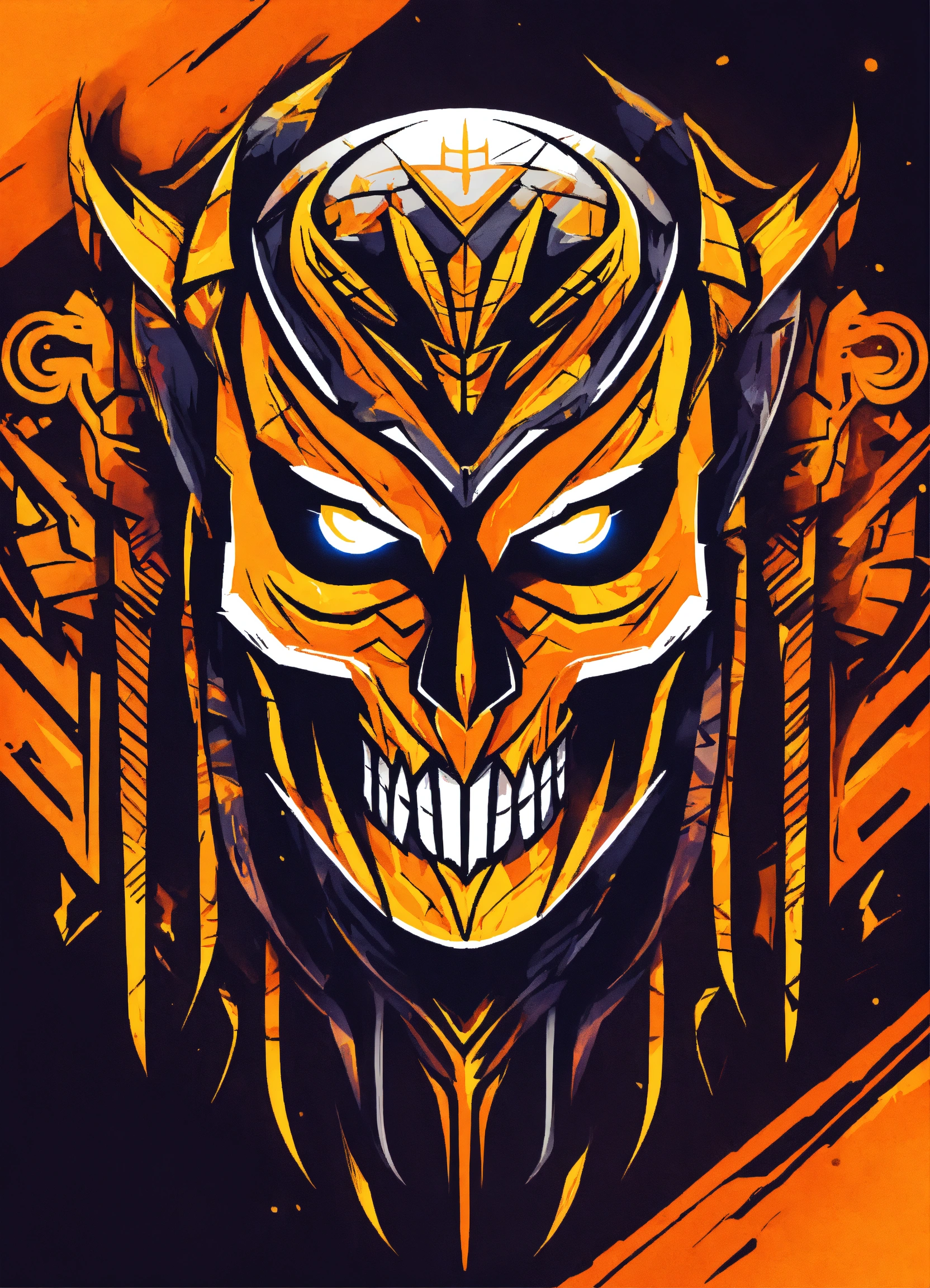 Lexica - Vector tribal logo of a phantom in e-sports style