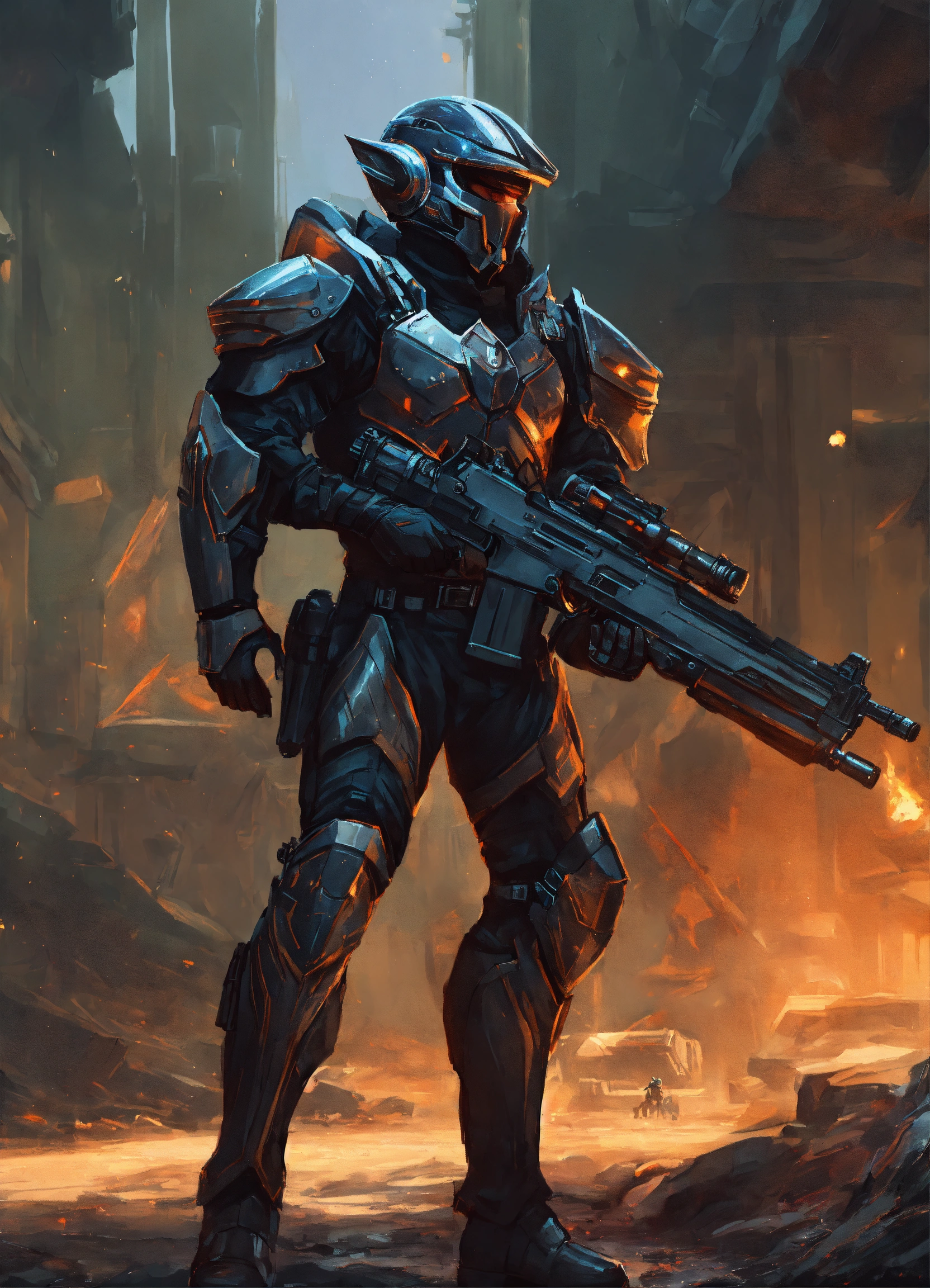 Lexica - Epic drawing of a full body of an elf sci fi soldier wearing ...