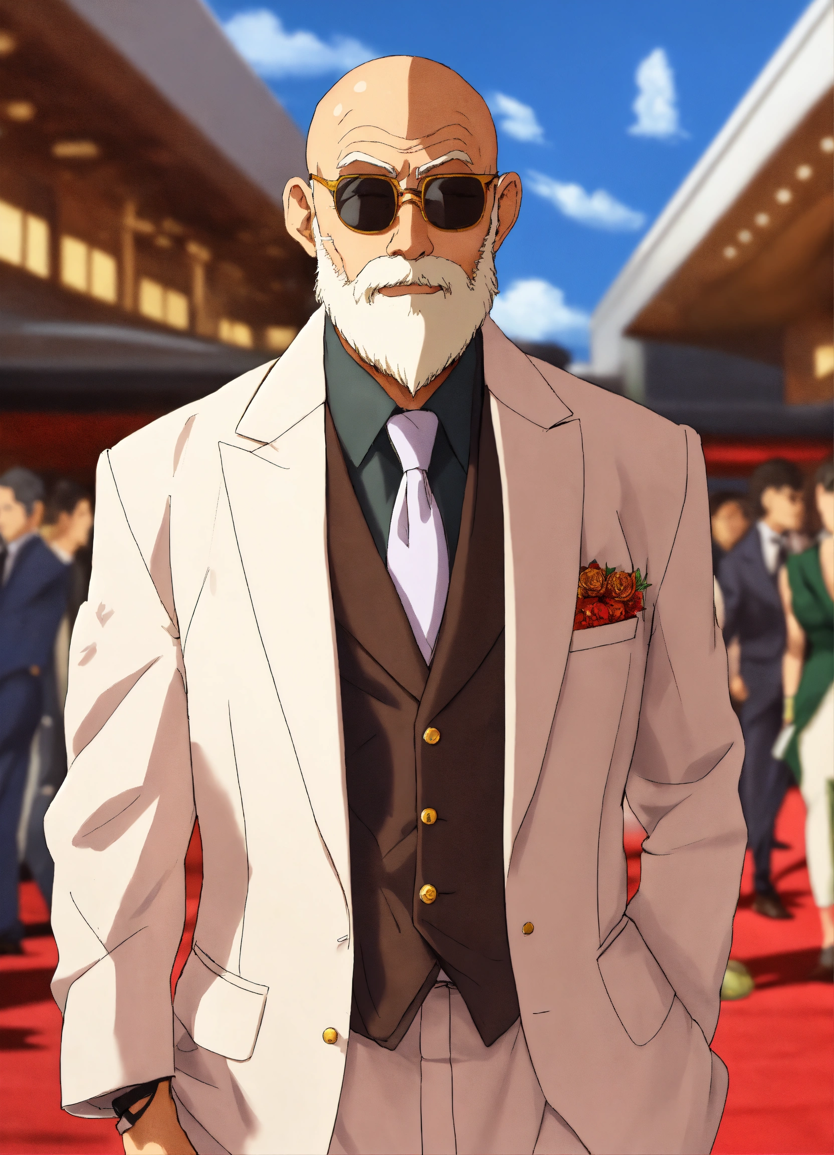 Lexica - Master roshi in a high class suit and tie for the red carpet ...