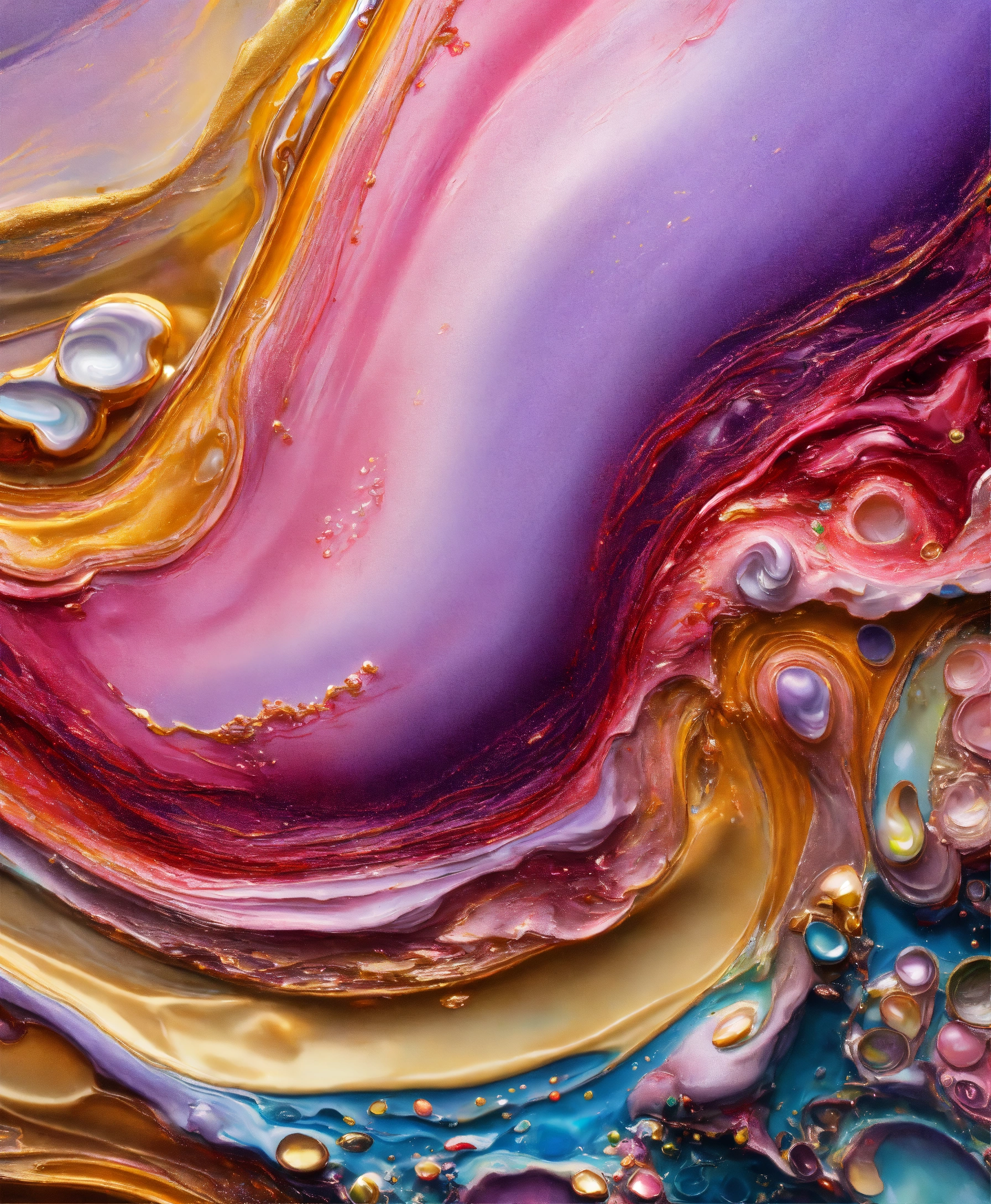 Lexica - Colorful abstract painting oil and water complex complicated ...