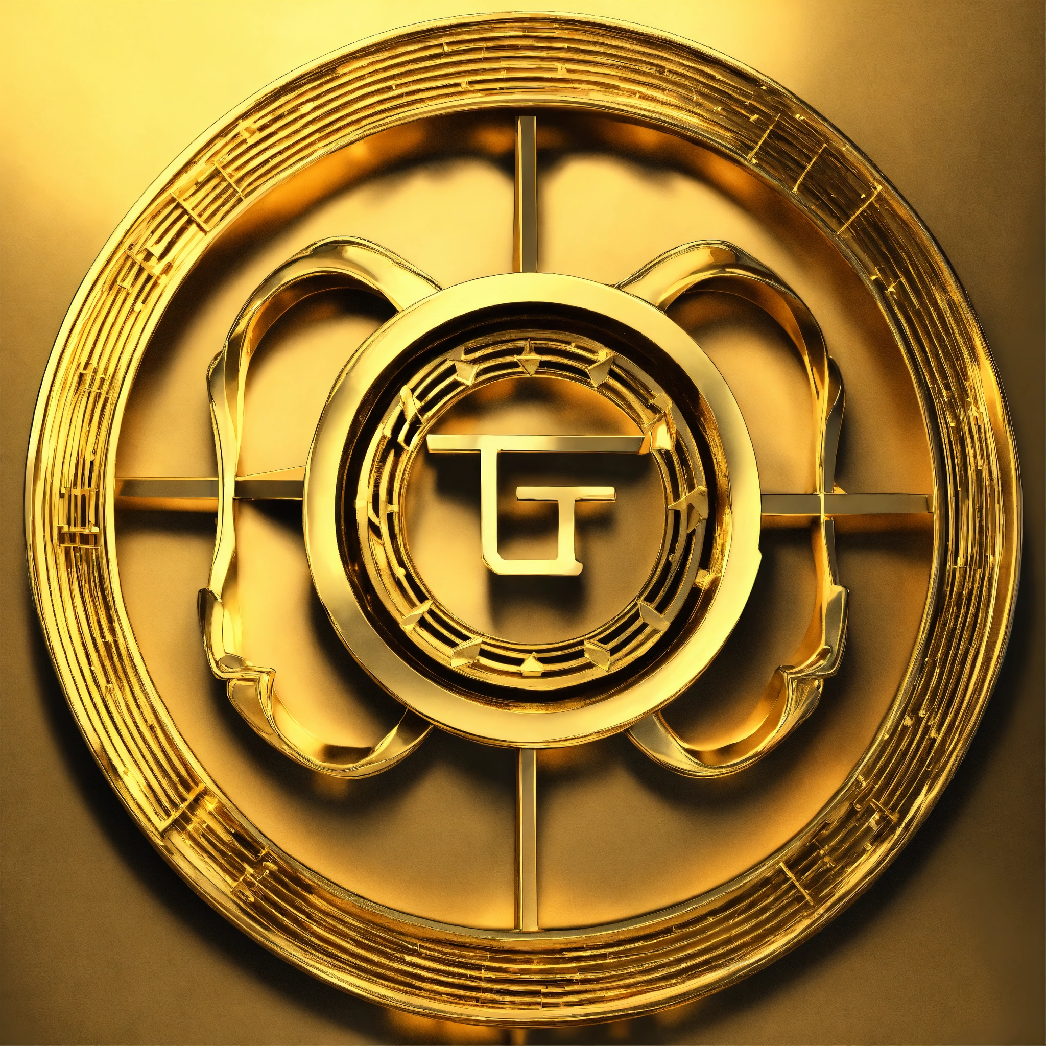 Lexica - Symbol of the Gemini sign in gold color, in a three ...