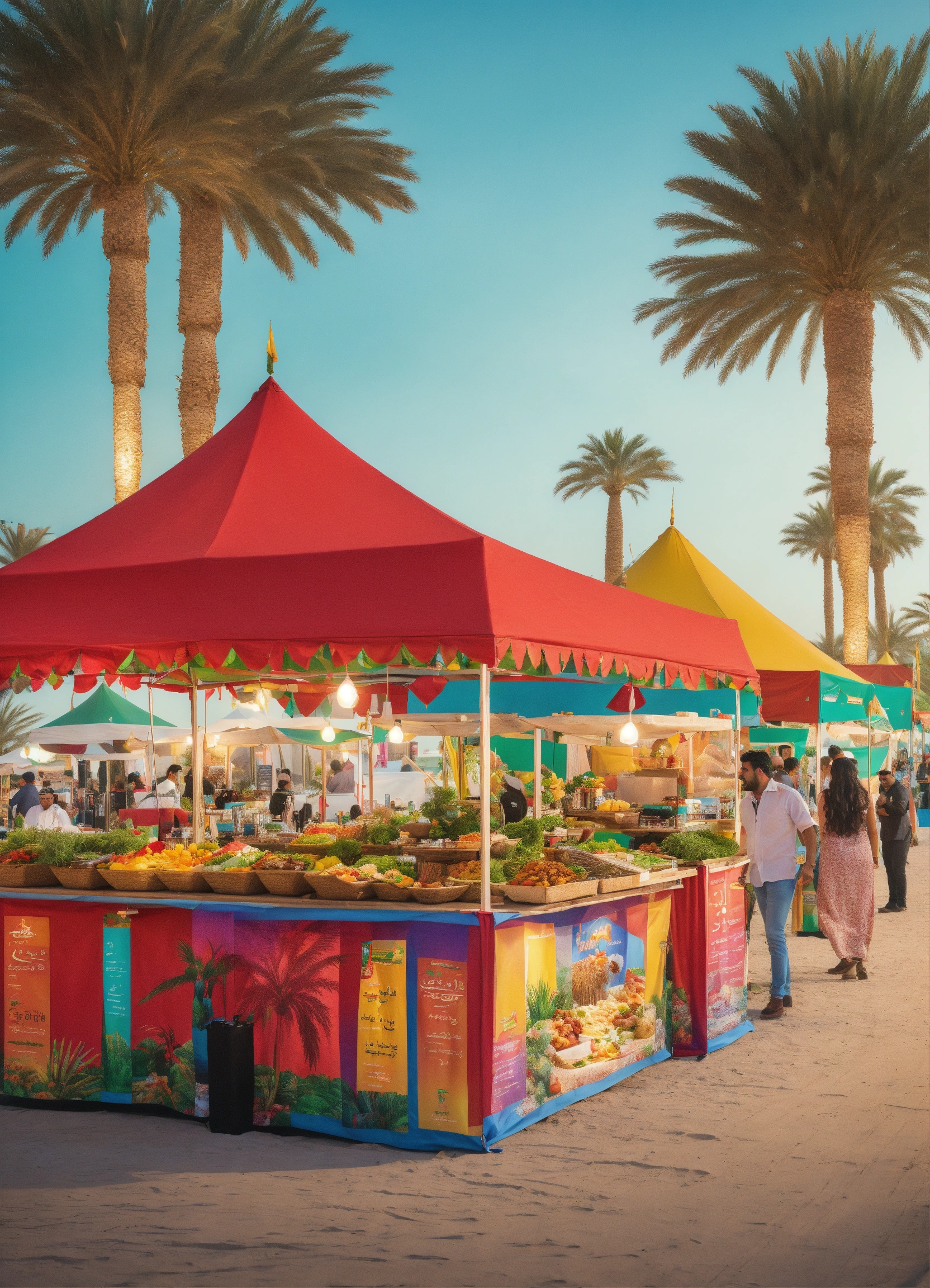 Lexica - "Visualize the 'Taste of Bahrain' Food Festival adorned with ...