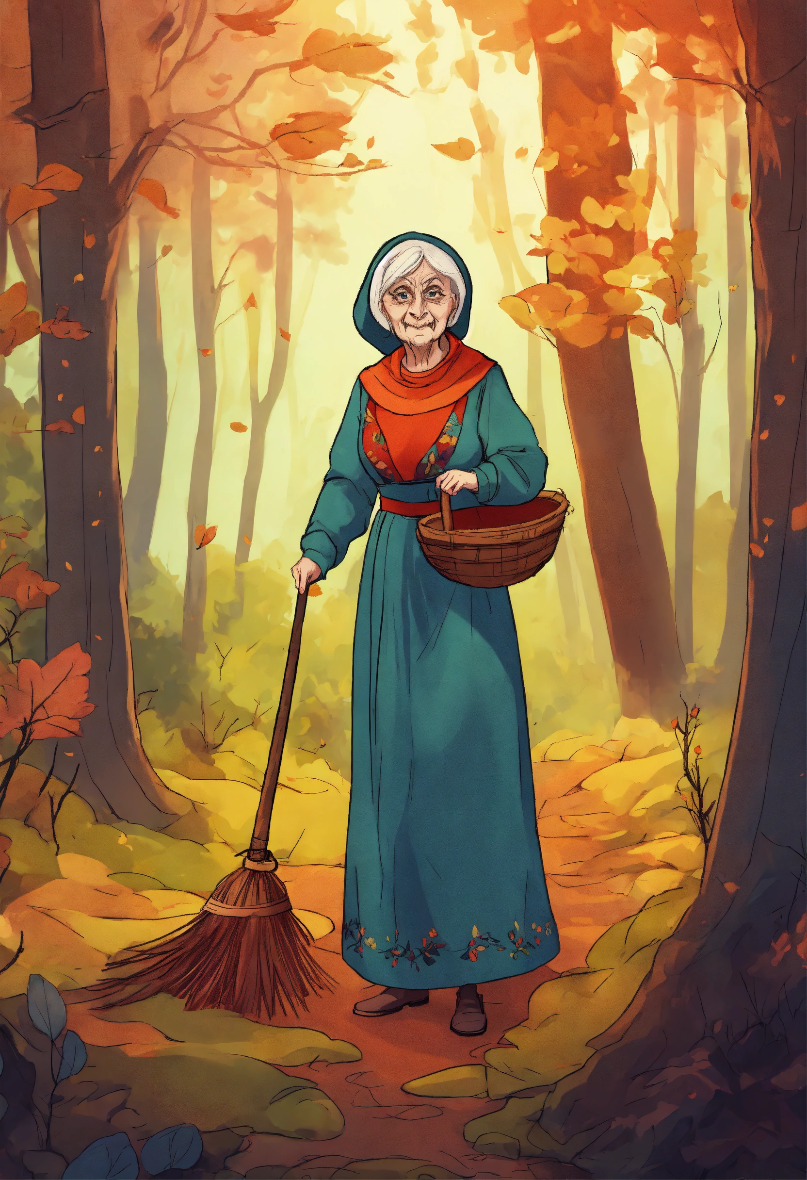 Lexica - Fantasy cartoon style ugly and scary old lady in the ...